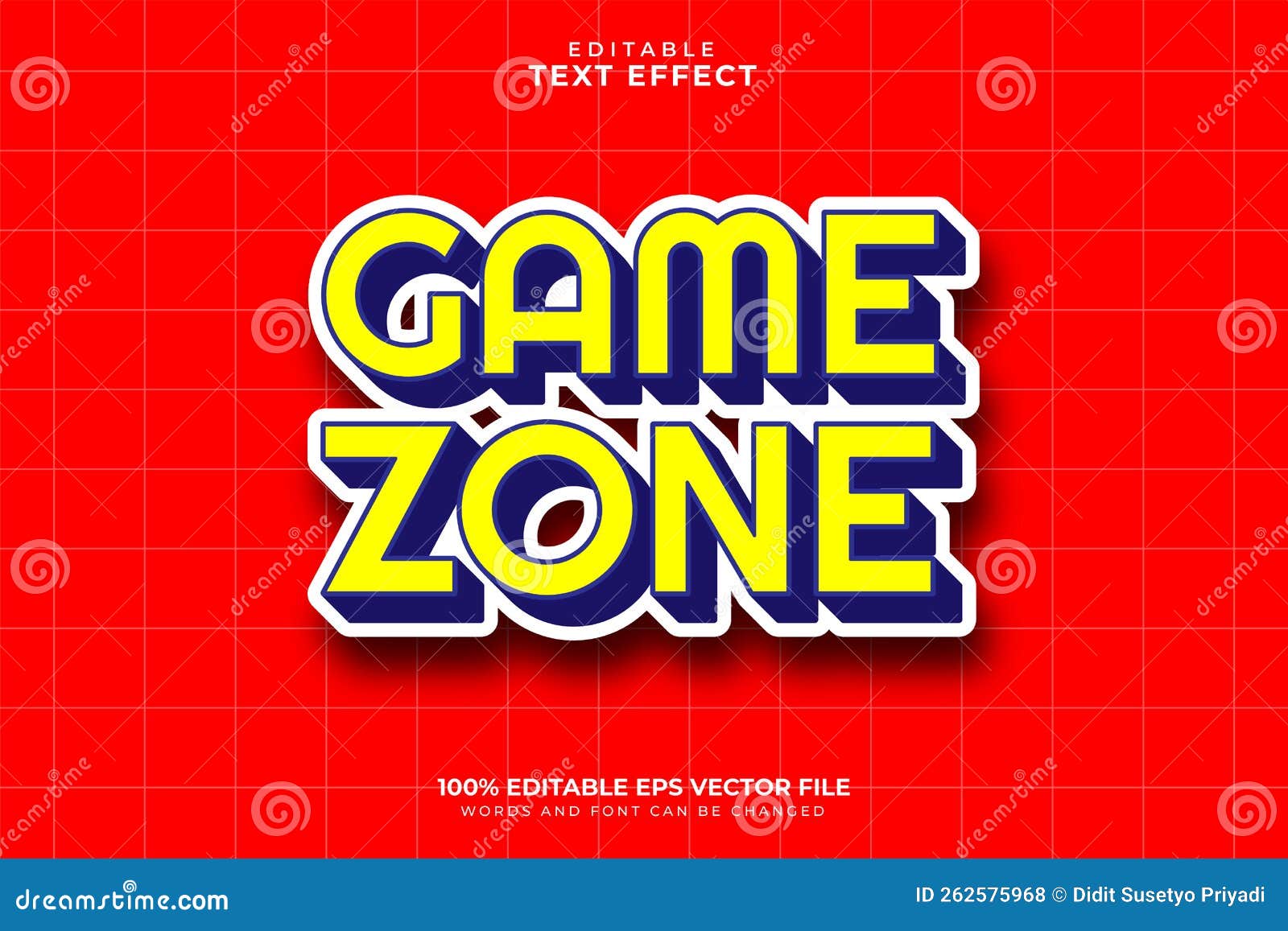 Game Zone Text Effect, Editable Text Effect Stock Vector - Illustration ...