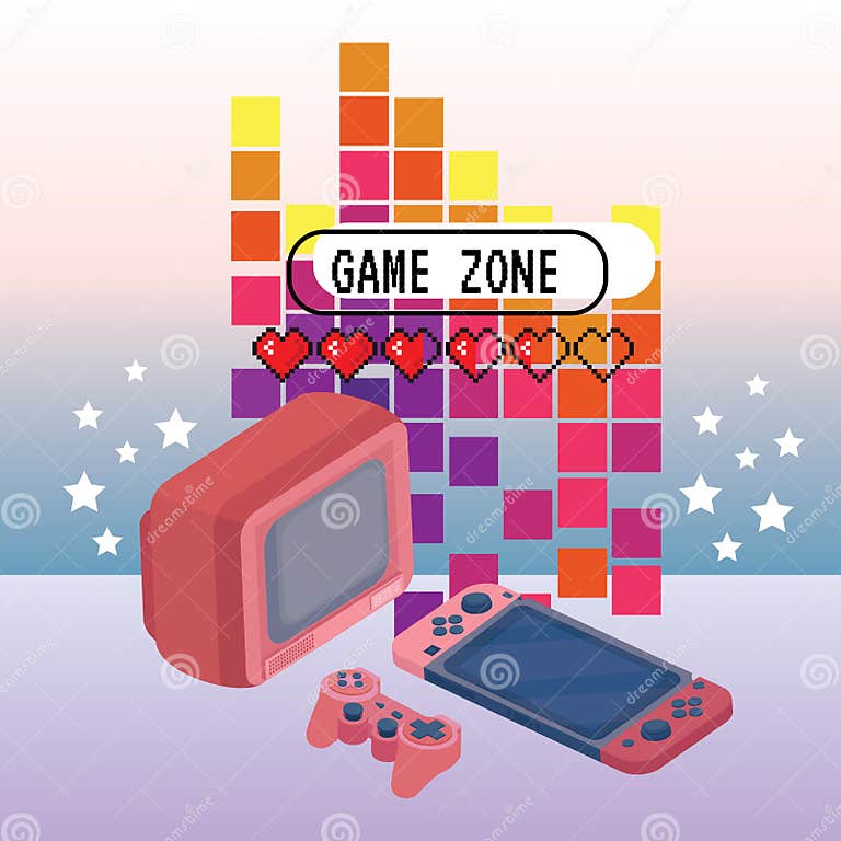 Game zone vector art icon stock vector. Illustration of seamless ...