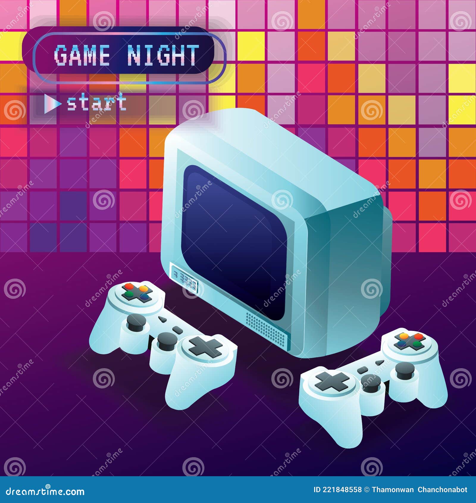 Game zone vector art icon stock vector. Illustration of console - 221848558