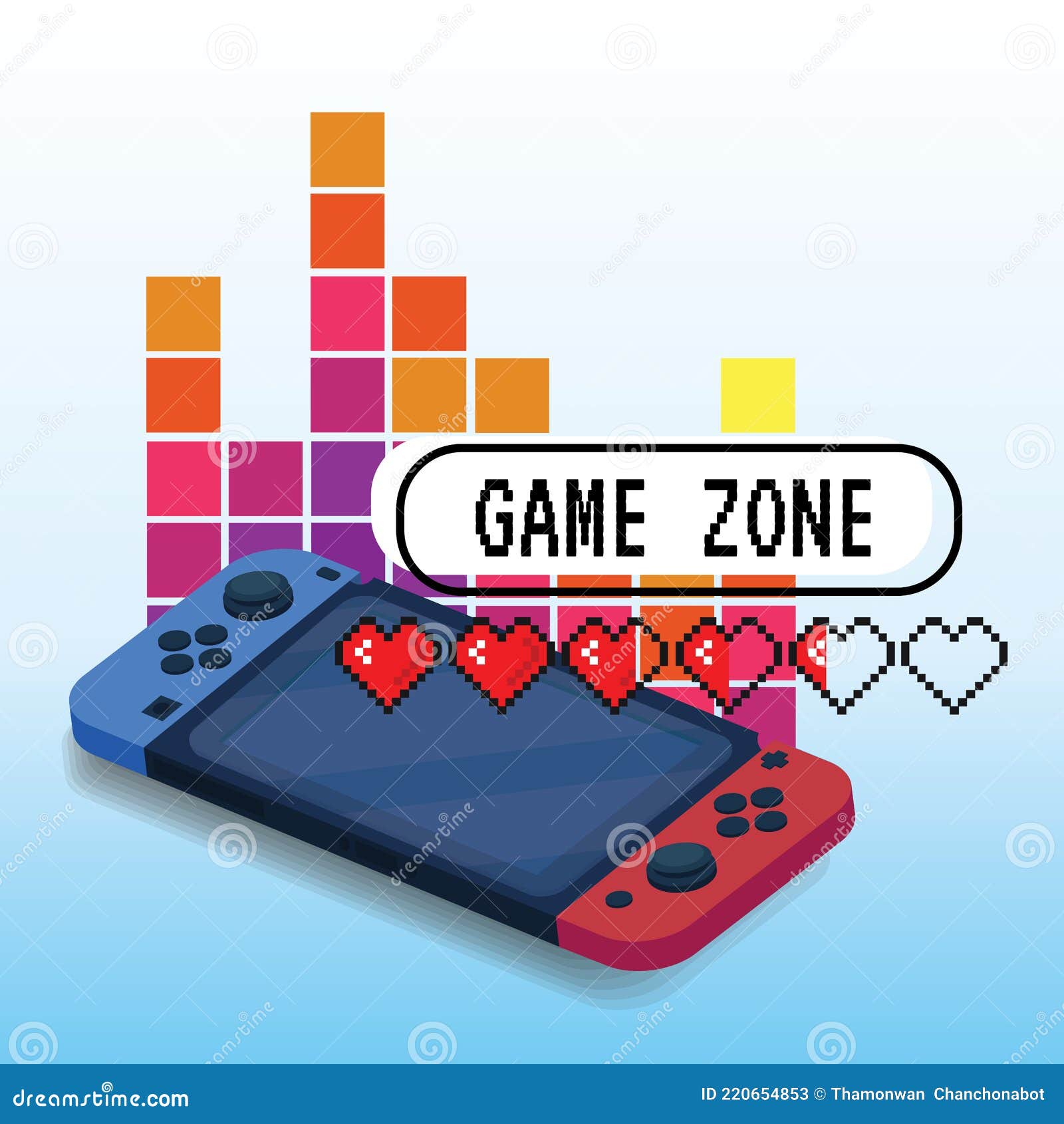 Game zone vector art icon stock vector. Illustration of player - 220654853
