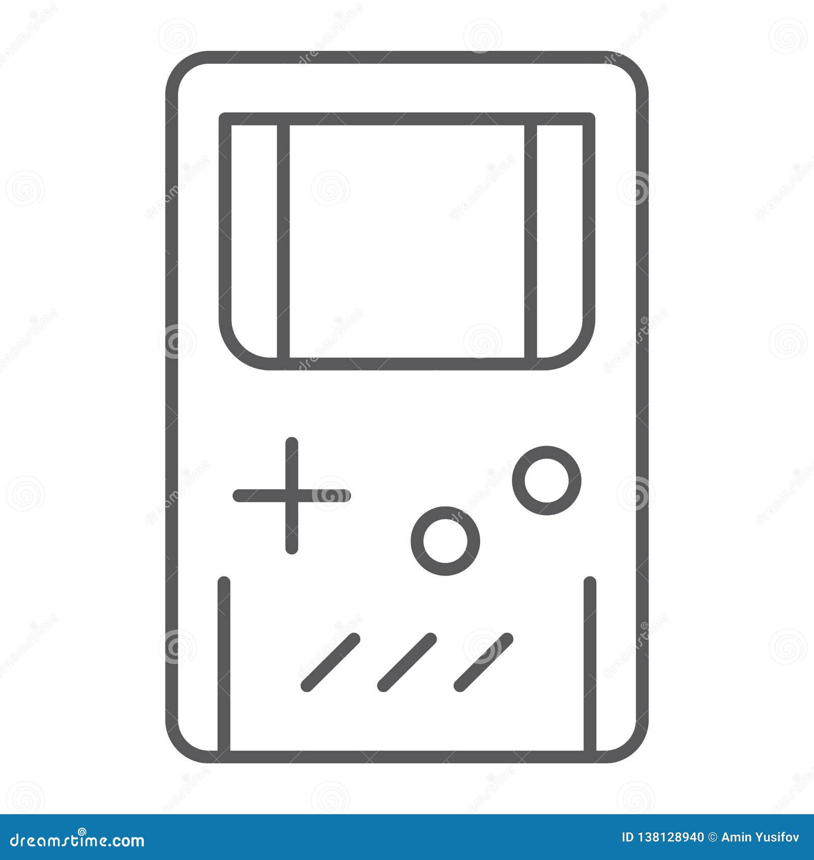 Linear Gameboy Icon From Free Time Outline Collection. Thin Line ...