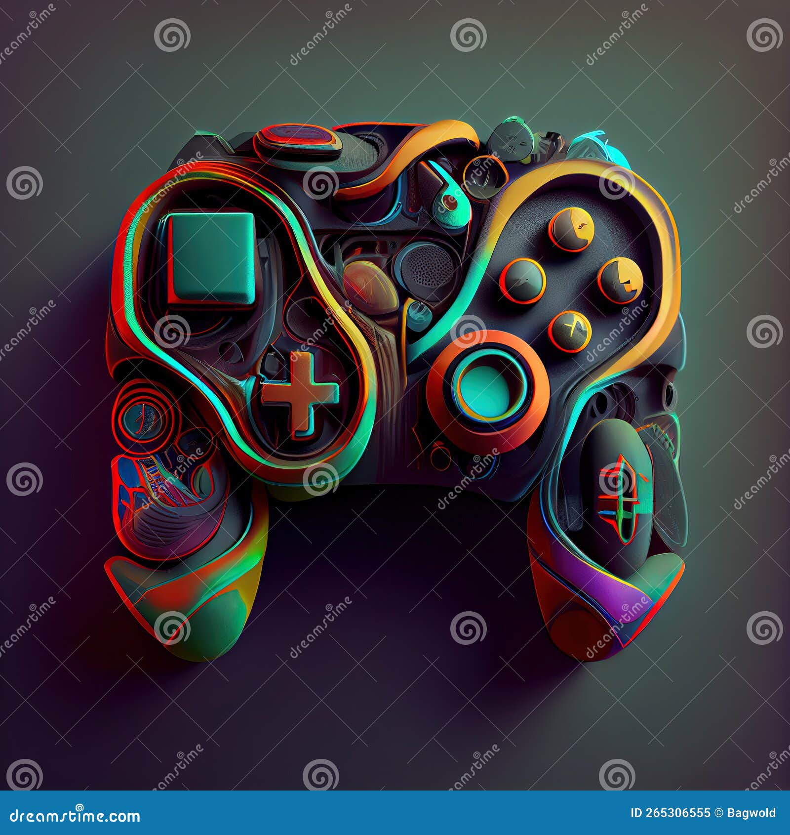 Gameing Controller Generative AI Illustration Stock Illustration ...
