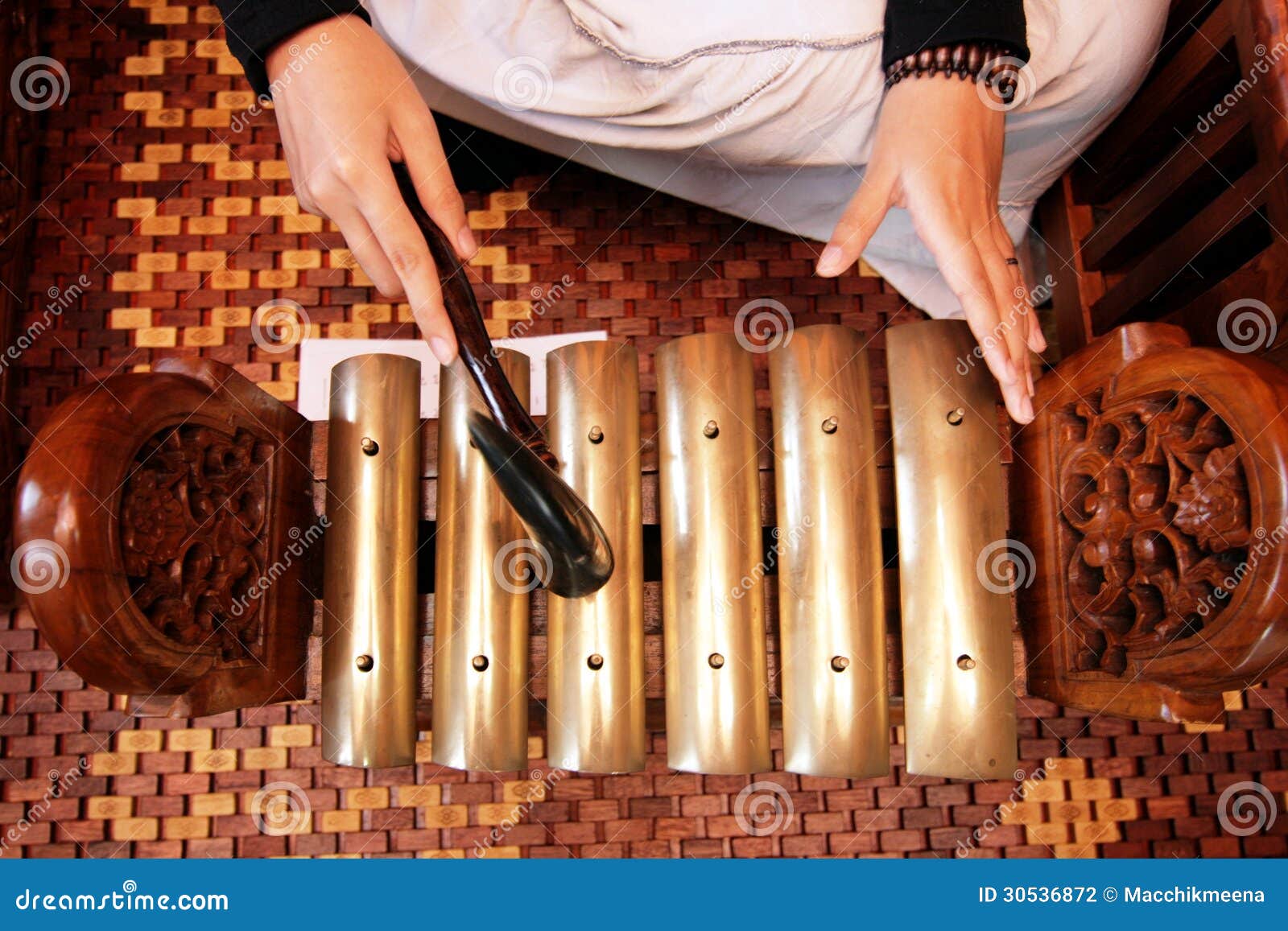 Gamelan instrument 3 stock photo. Image of ritual, brass - 30536872