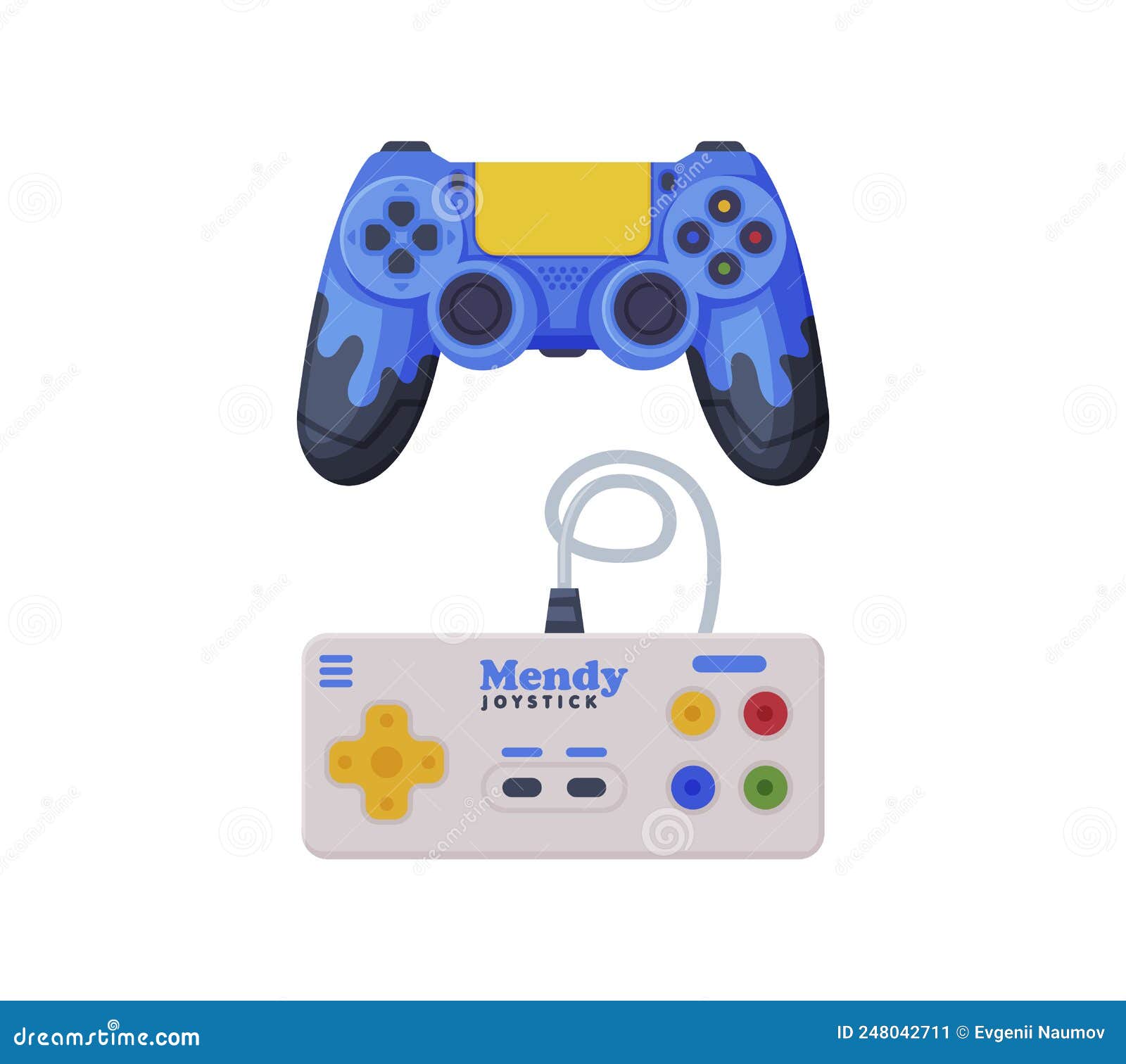 Gamepad As Game Controller and Input Device for Video Game Console Vector Set Stock Vector ...