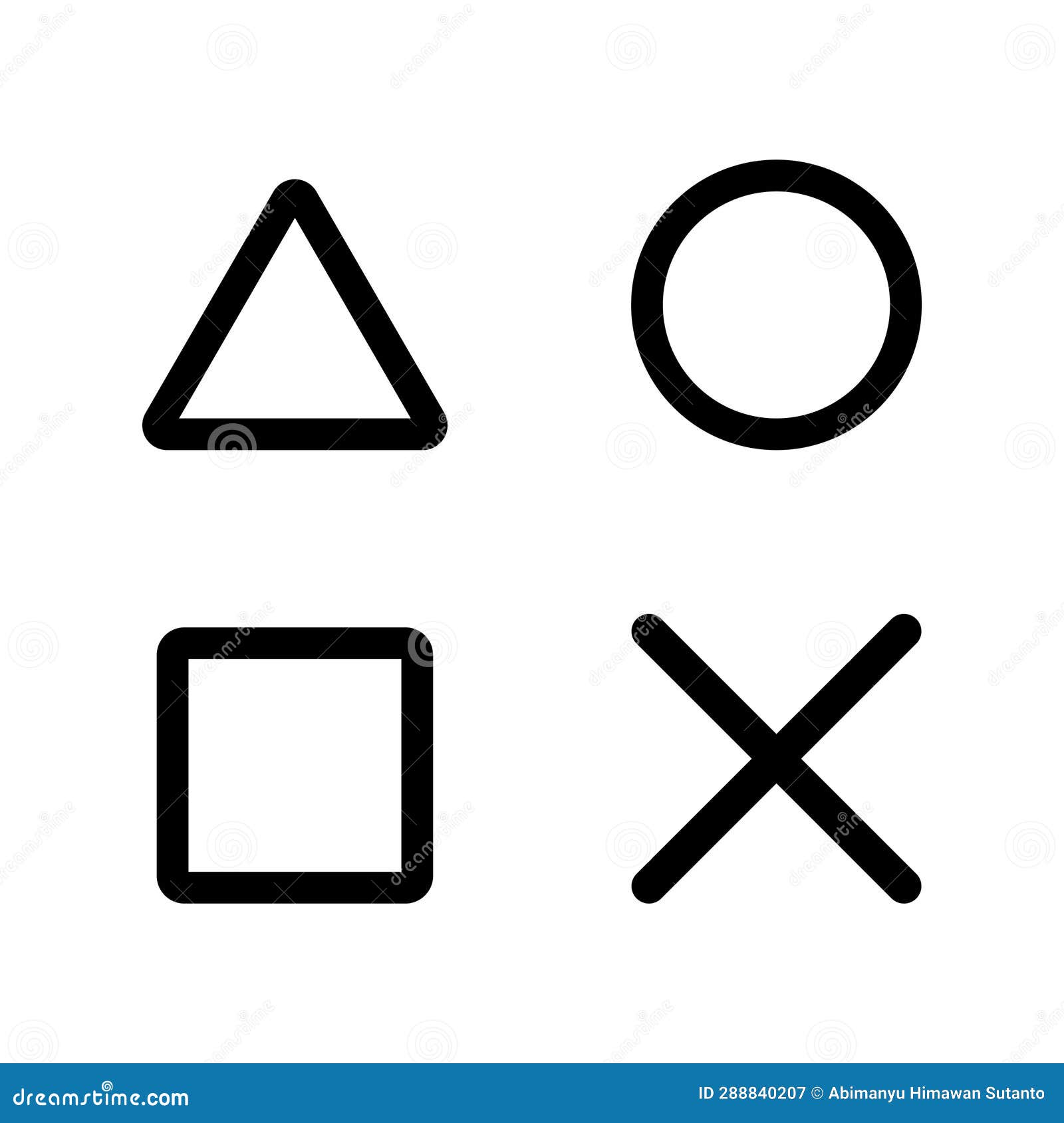 Gamepad button icon vector stock illustration. Illustration of square ...