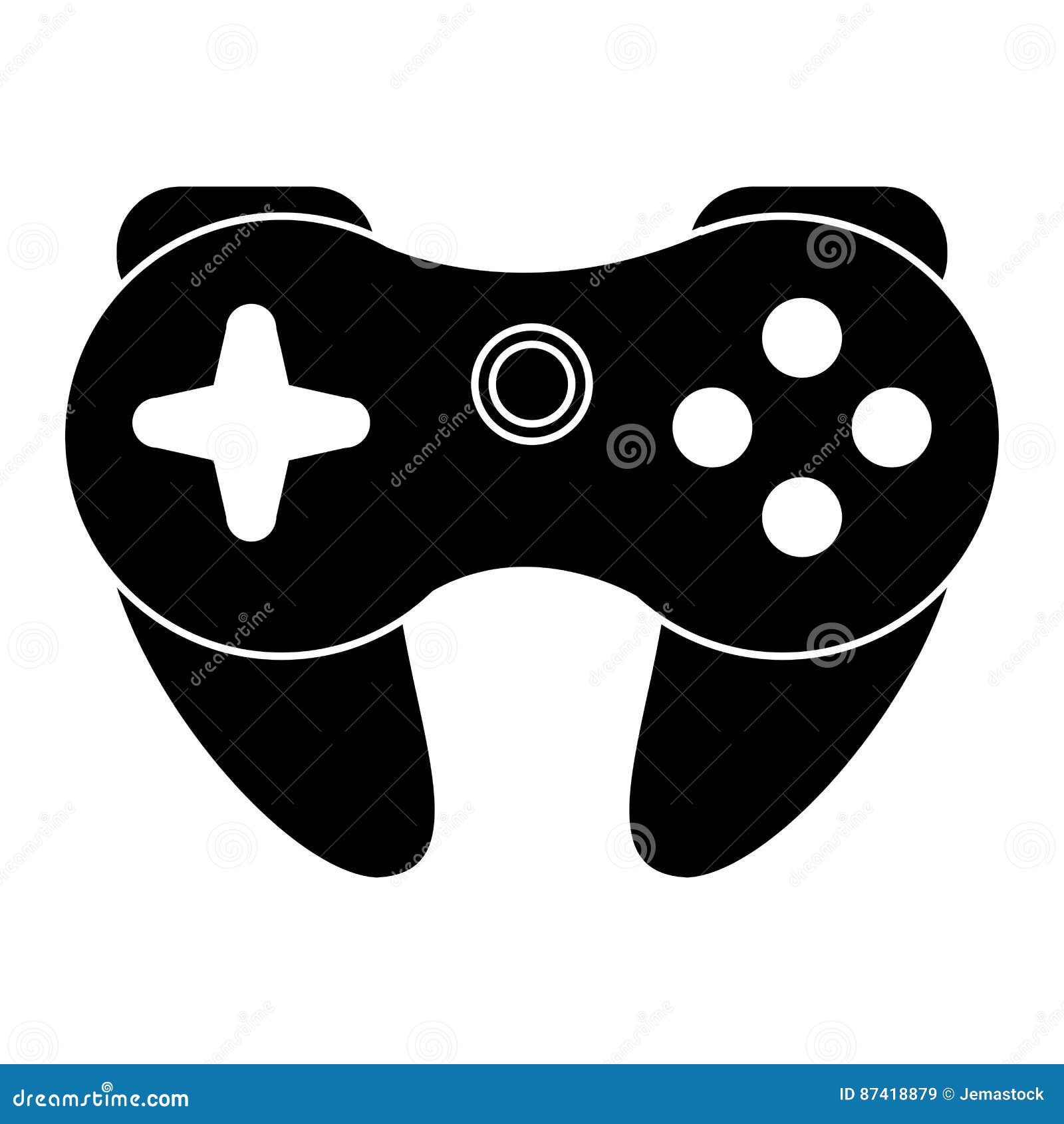 Gamepad Control Console Pictogram Stock Vector - Illustration of button ...