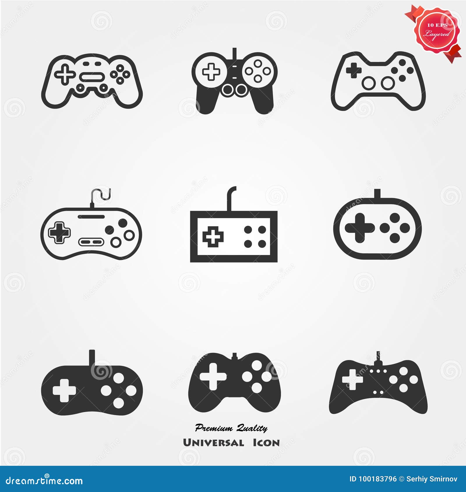 Gamepad controller icons stock vector. Illustration of game - 100183796