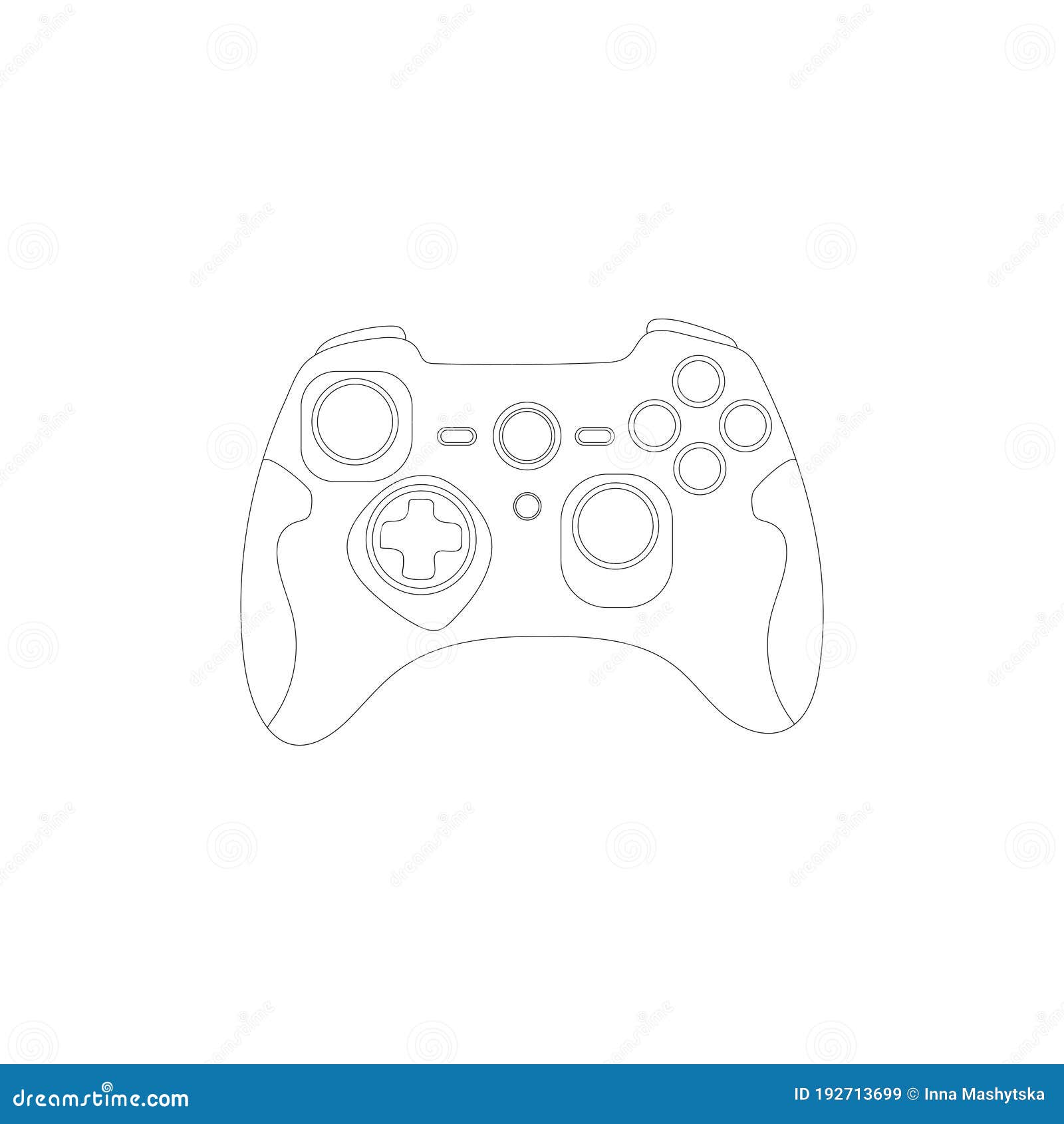Gamepad, Controller, Input Device.Gaming Controller Line and Color ...