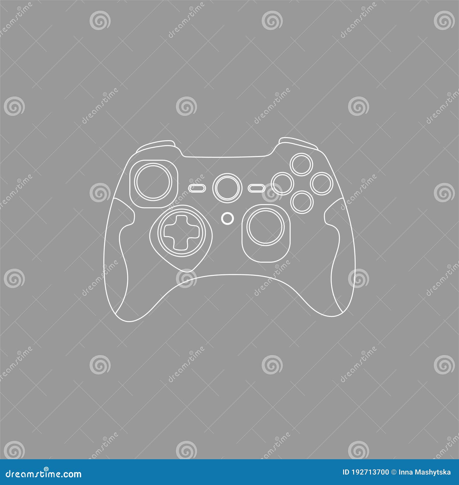 Gamepad, Controller, Input Device.Gaming Controller Line and Color ...