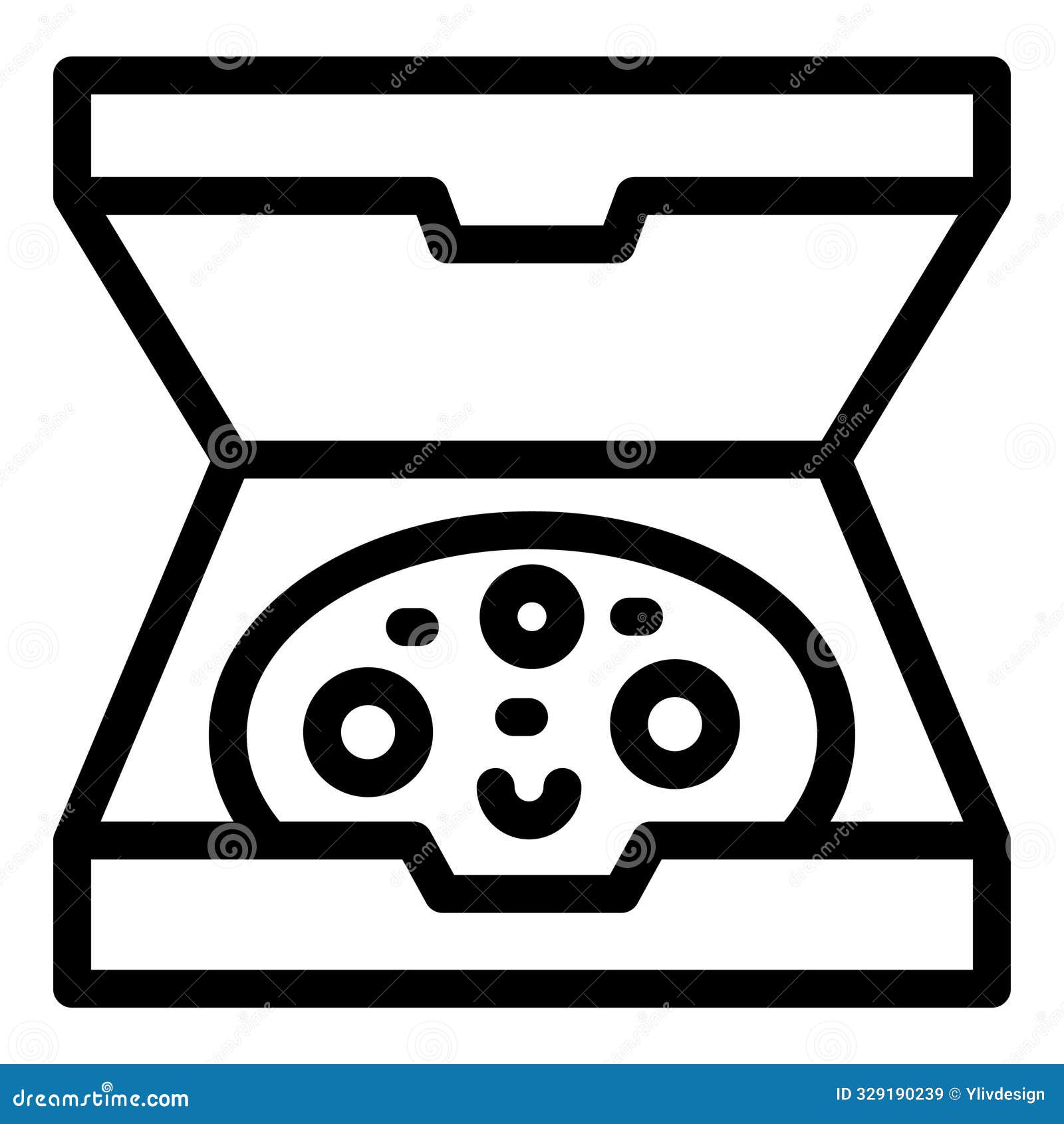 Gamepad Controller Inside Pizza Box Food Delivery Service Logo Stock ...