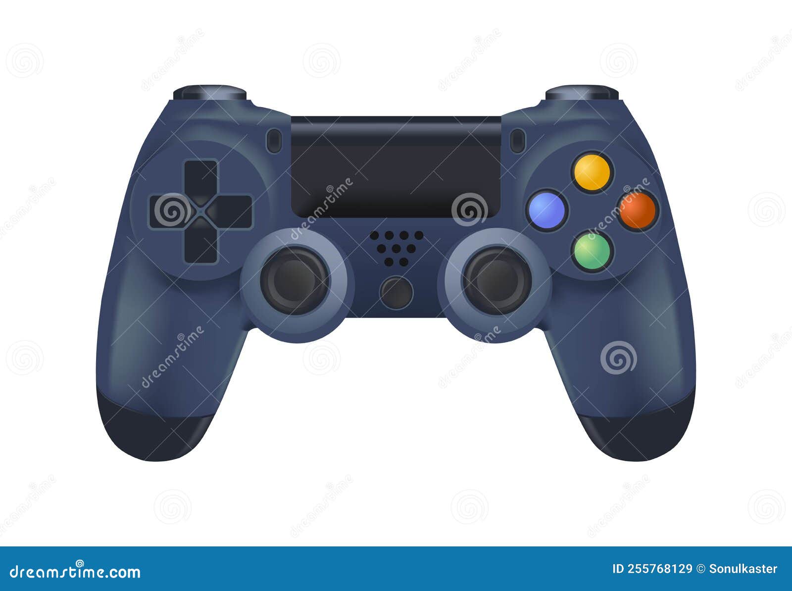 Gamepad Controller, Joysticks for Video Games Stock Illustration ...