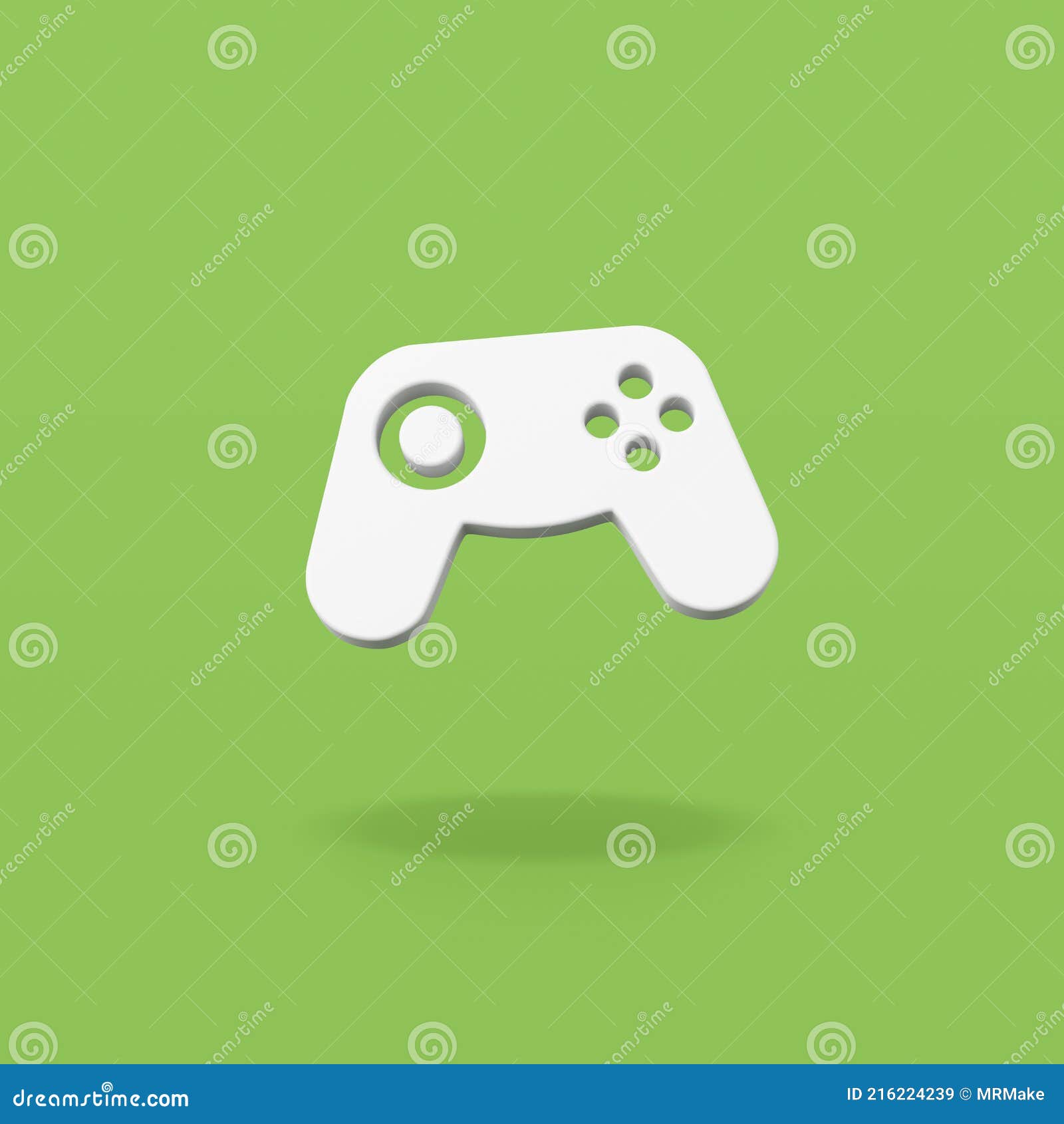 Gamepad Controller Symbol Shape on Green Background Stock Illustration ...