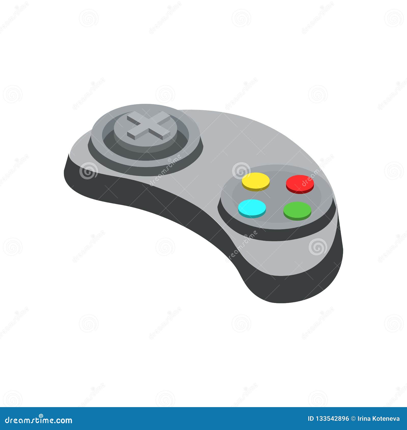 Gamepad Device Isometric 3D Icon Stock Illustration - Illustration of ...