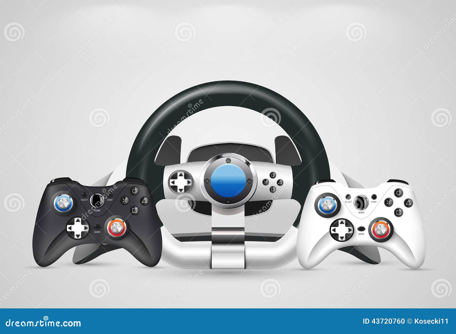 Gamepad - Game controllers stock vector. Illustration of tournament ...