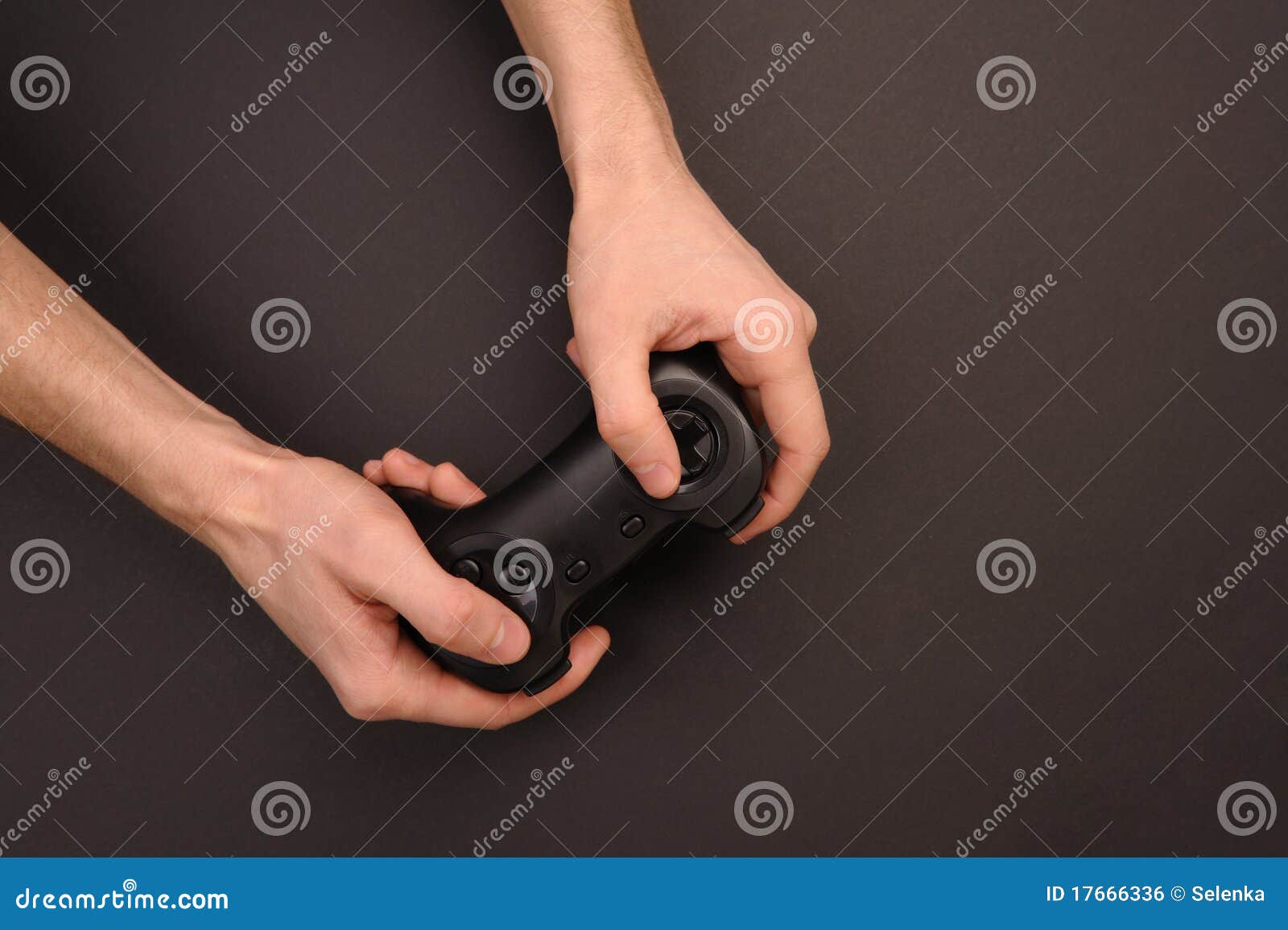 Gamepad in hands. stock photo. Image of game, gamepad - 17666336