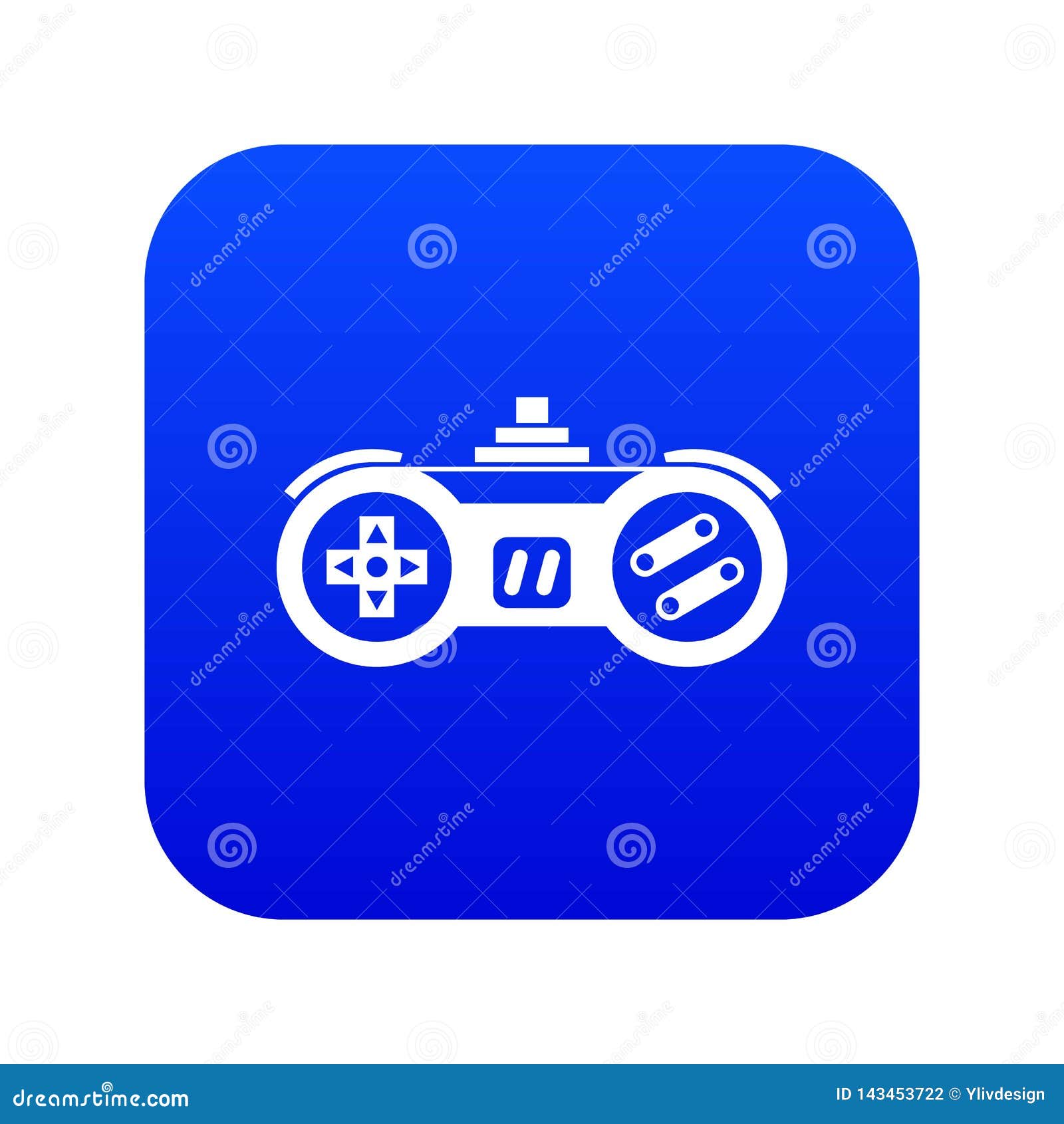 Gamepad icon digital blue stock vector. Illustration of peripheral ...