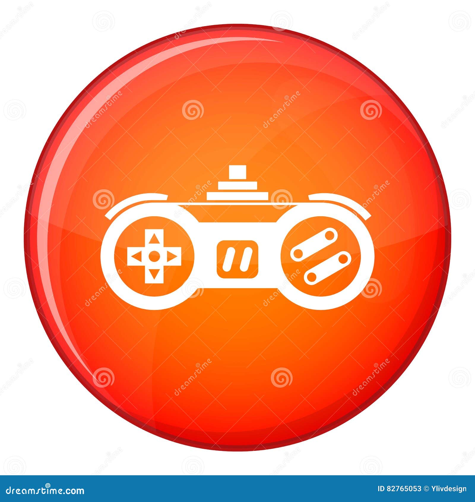 Gamepad icon, flat style stock vector. Illustration of computer - 82765053