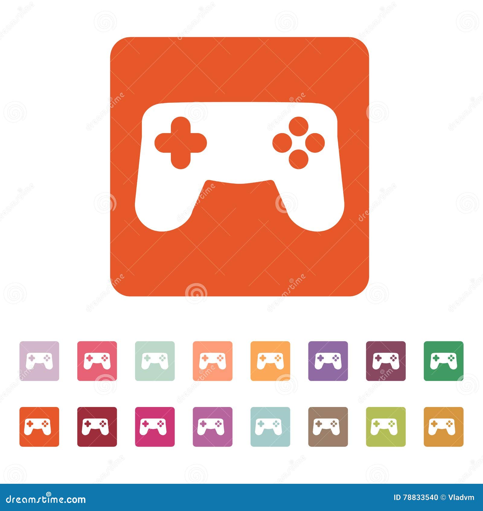 The Gamepad Icon. Game Symbol Stock Vector - Illustration of object ...