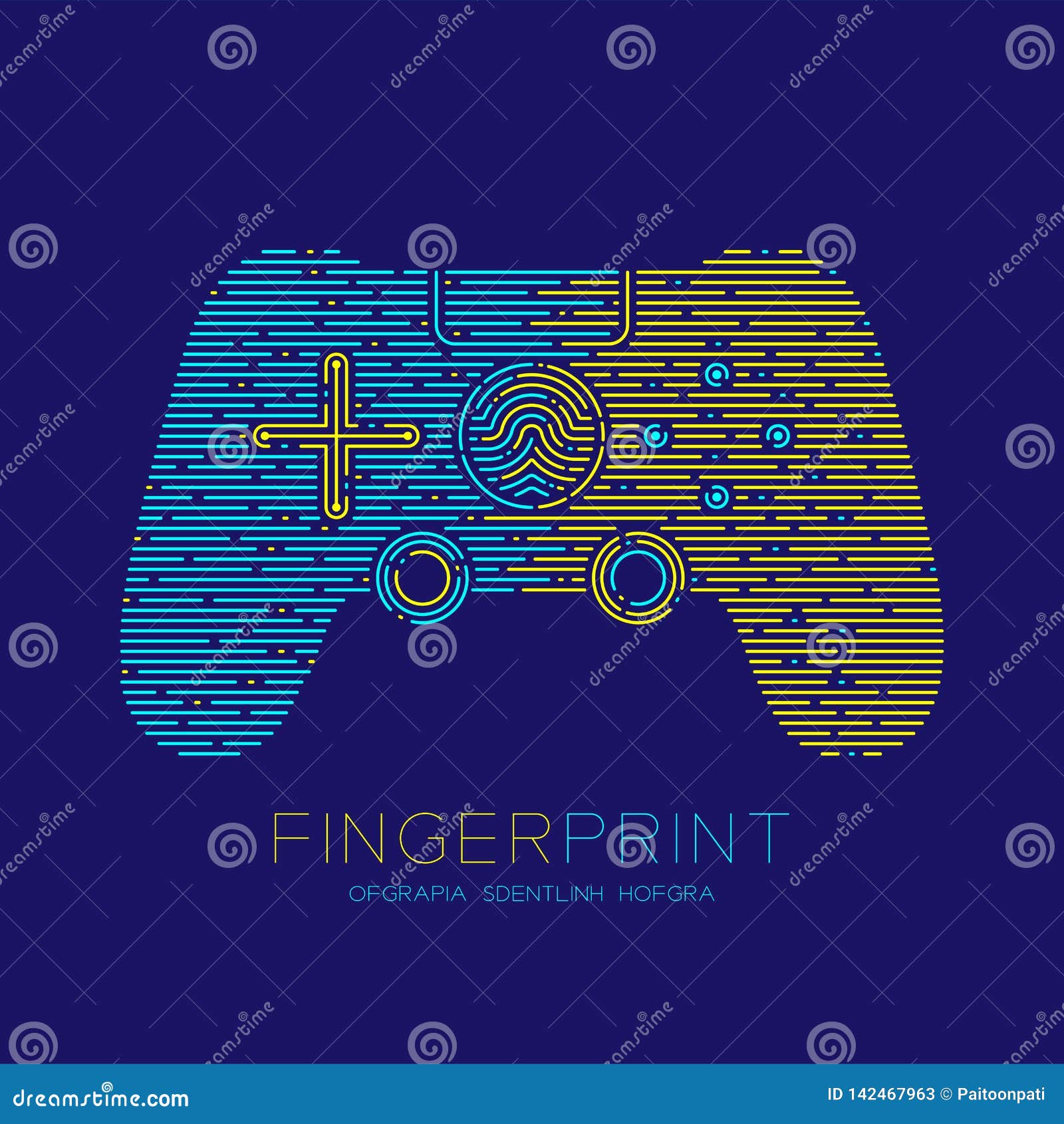 Joypad Logo Or Icon With Mbe Style Cartoon Vector | CartoonDealer.com ...