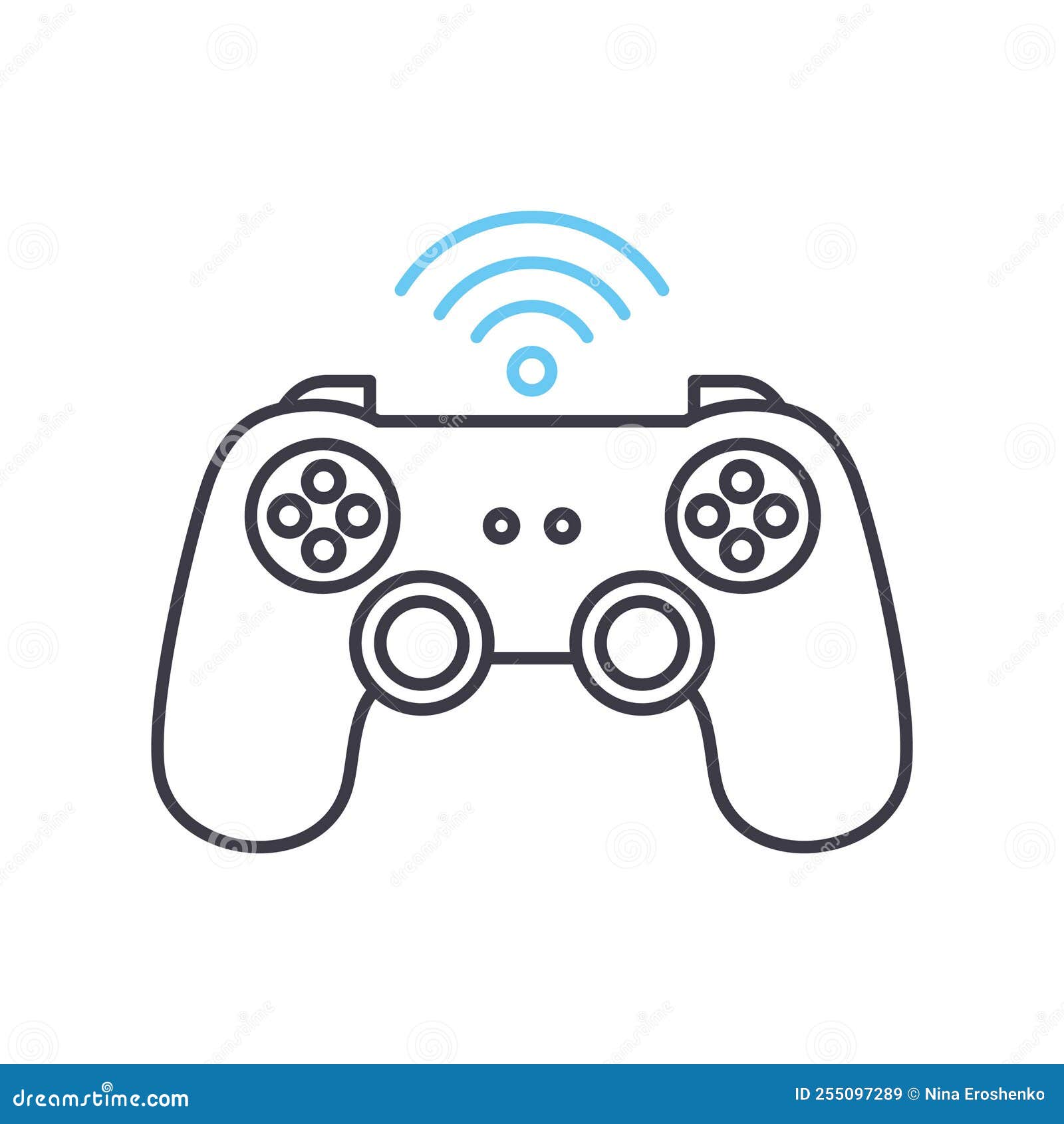 Gamepad Line Icon, Outline Symbol, Vector Illustration, Concept Sign ... Gamepad Line Icon, Outline Symbol, Vector Illustration, Concept Sign ...