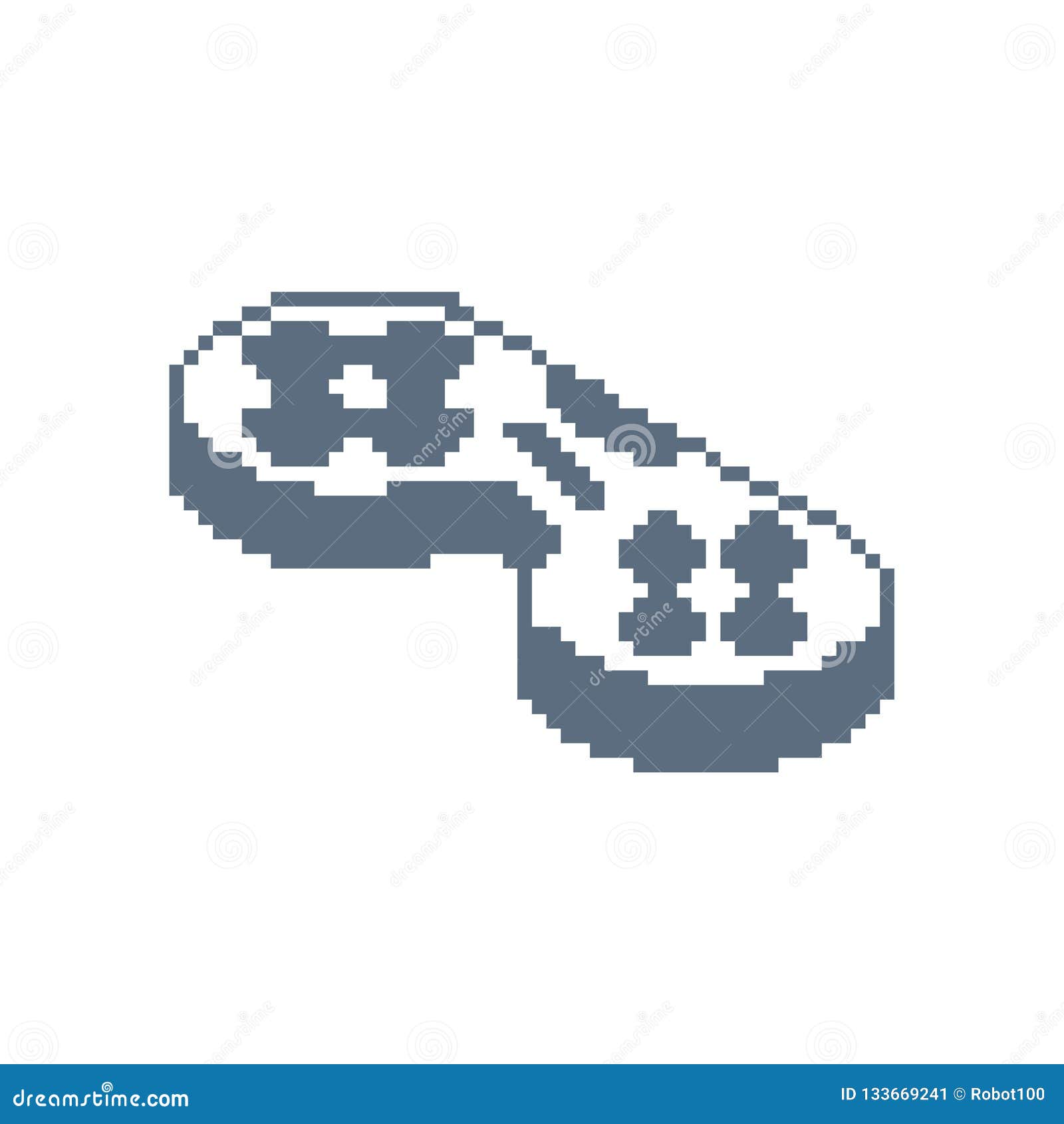 Gamepad Pixel Art. Joystick 8bit. Video Game Old School Control Cartoon ...