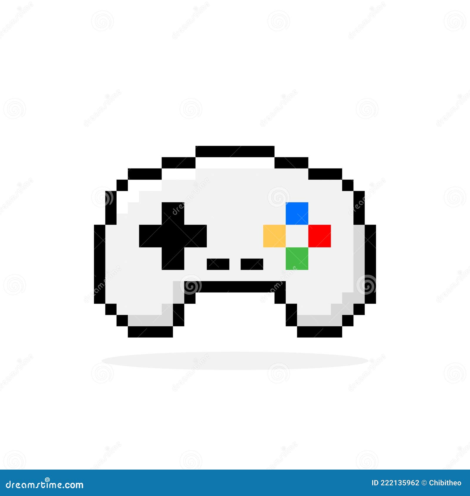 Gamepad Pixel Image. Vector Illustration of a Pixel Joystick Stock ...