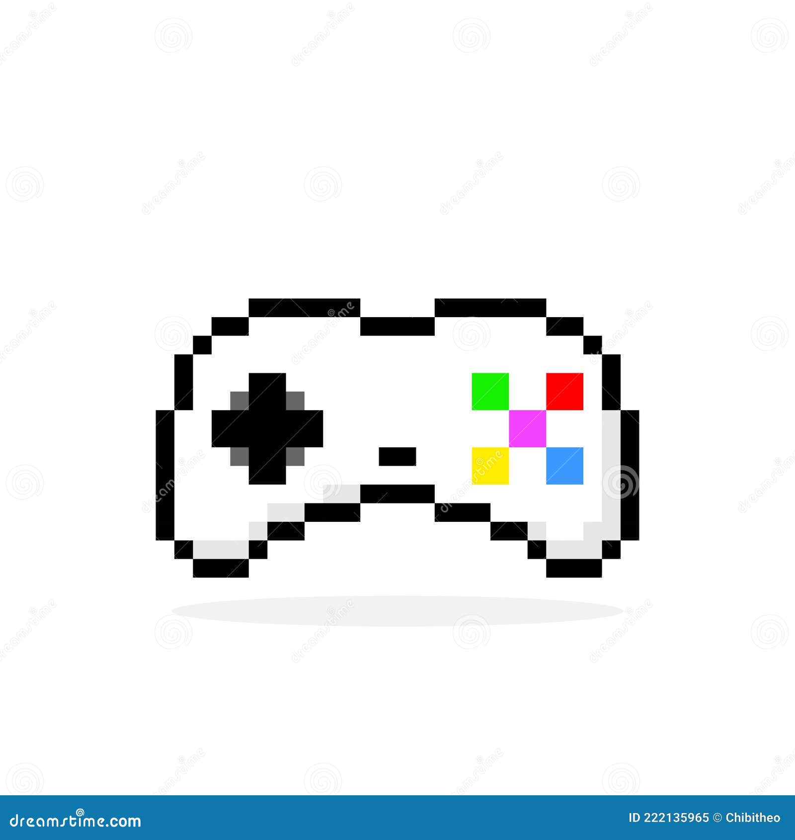 Gamepad Pixel Image. Vector Illustration of a Pixel Joystick Stock ...