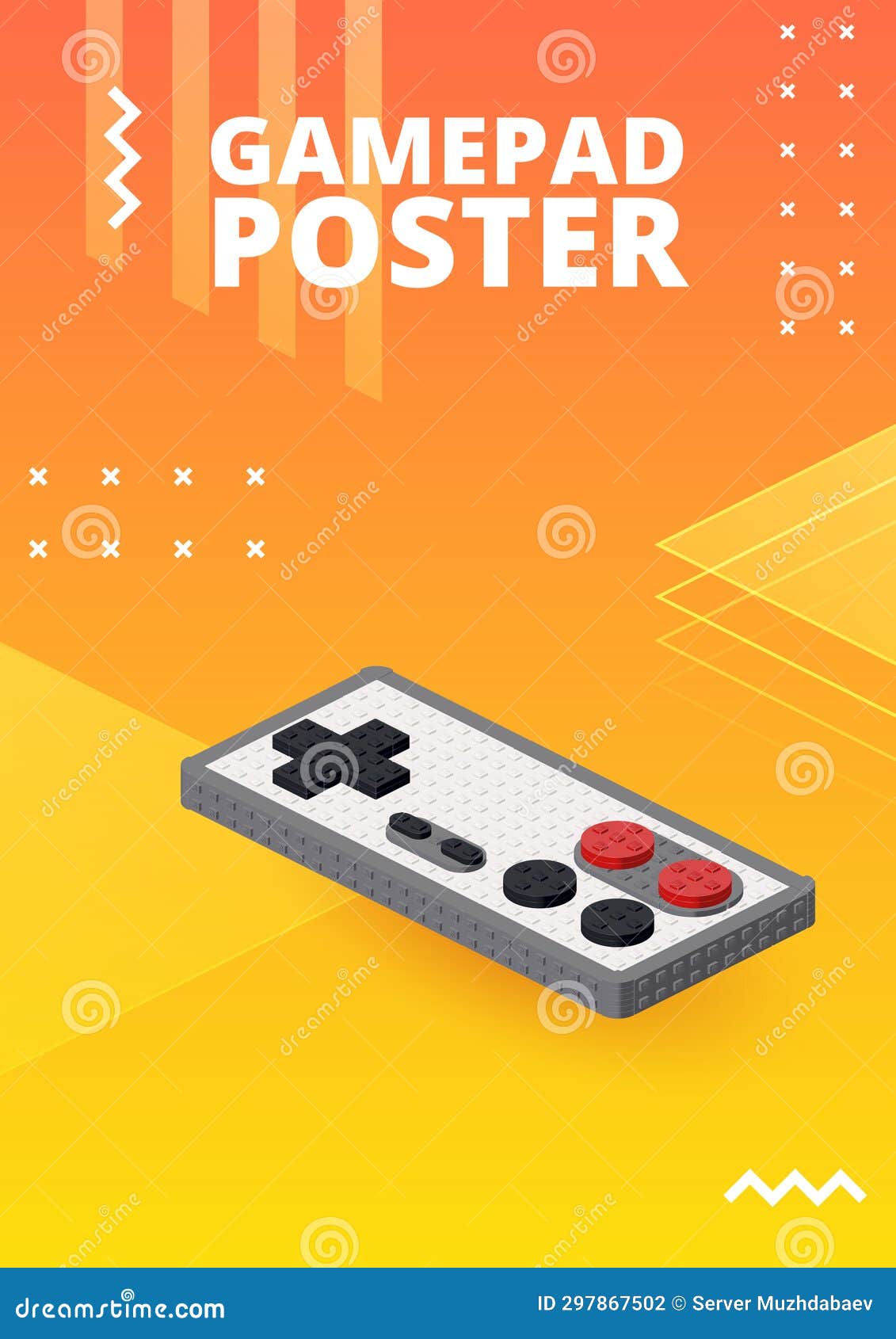 Gamepad Poster for Print and Design. Vector Illustration. Stock Vector ...