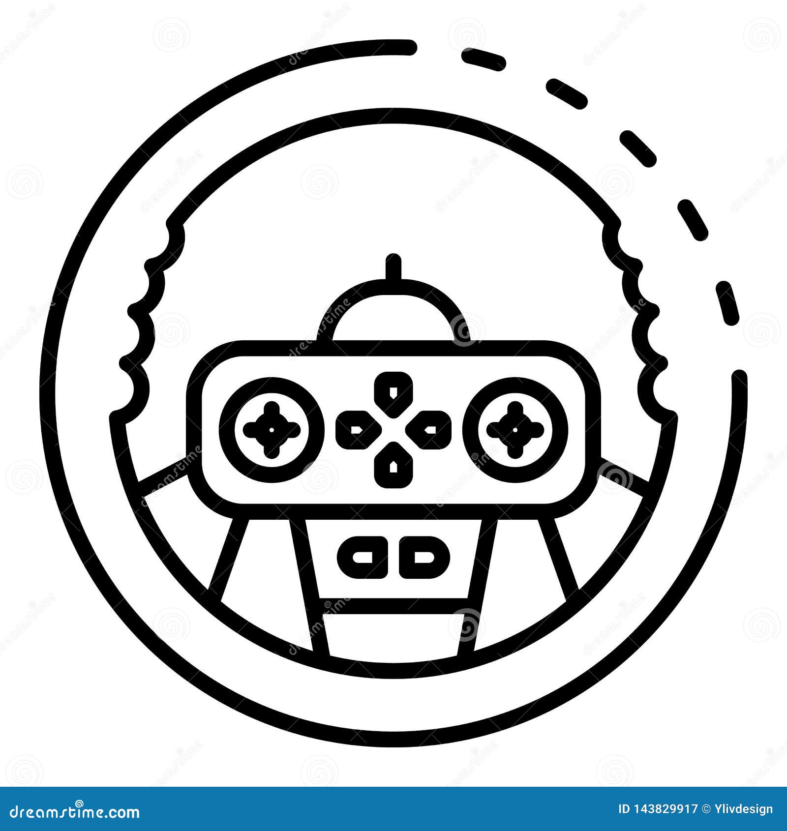 Gamepad Steering Wheel Icon, Outline Style Stock Vector - Illustration ... Gamepad Steering Wheel Icon, Outline Style Stock Vector - Illustration ...