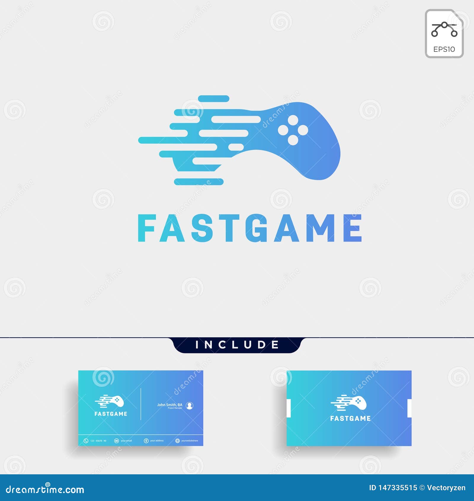Gamepad Tech Logo Design Template Vector Illustration Icon Element ...