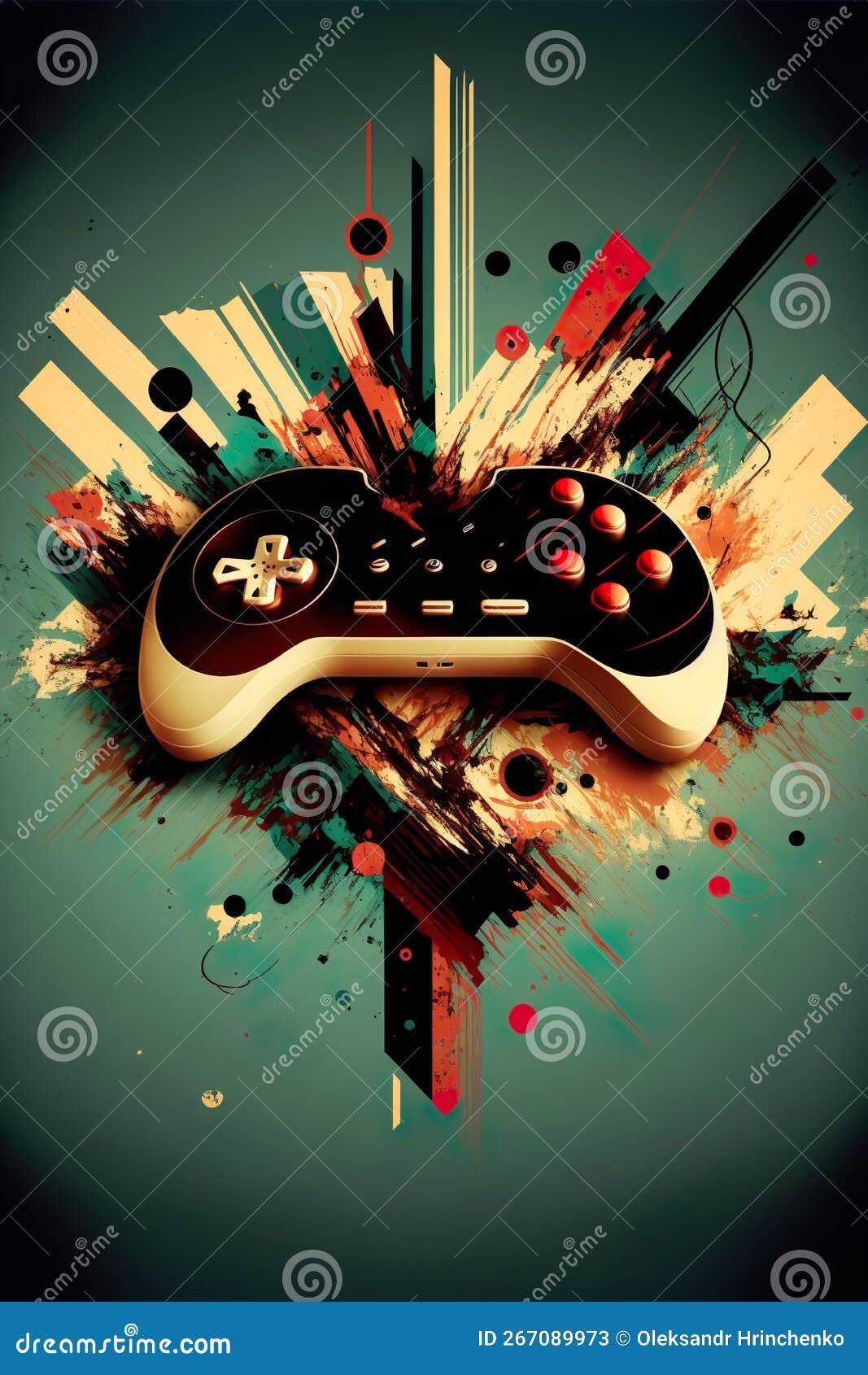 Gamepad in a Unique Design. Console Gaming. Abstraction. Created with ...