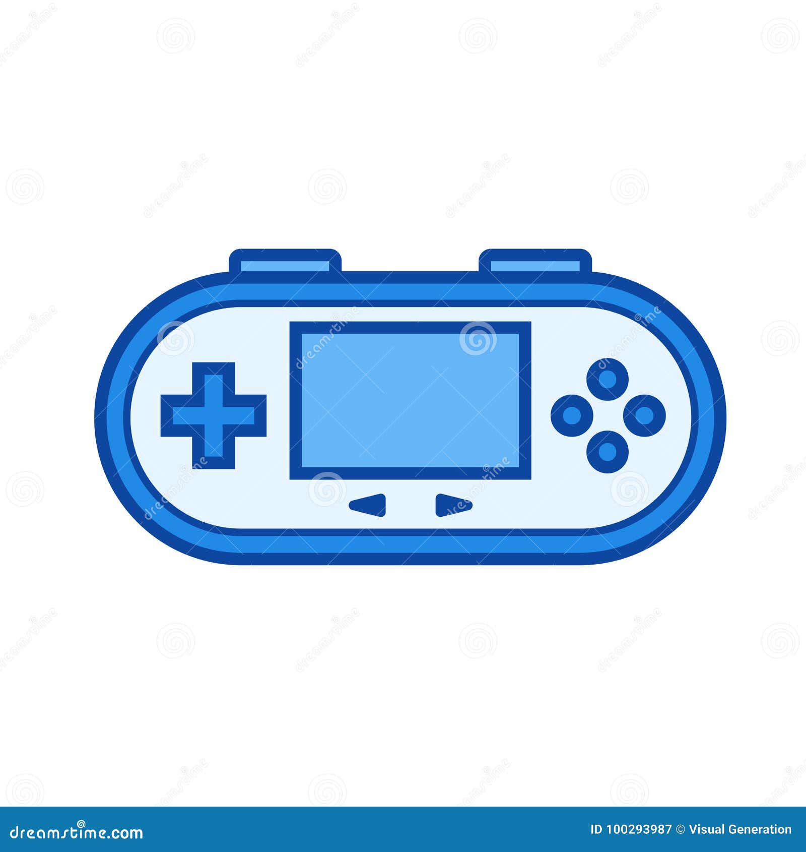 Gamepad line icon. stock vector. Illustration of joypad - 100293987
