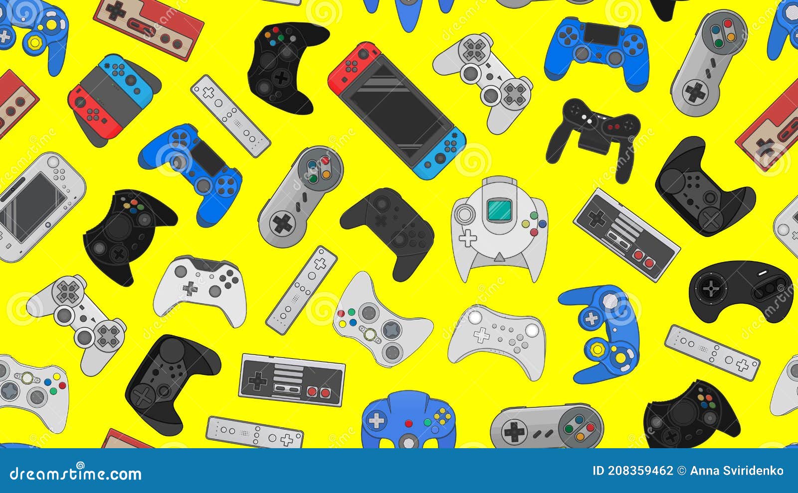 Gamepad Video Game Controller Background Stock Illustration ...