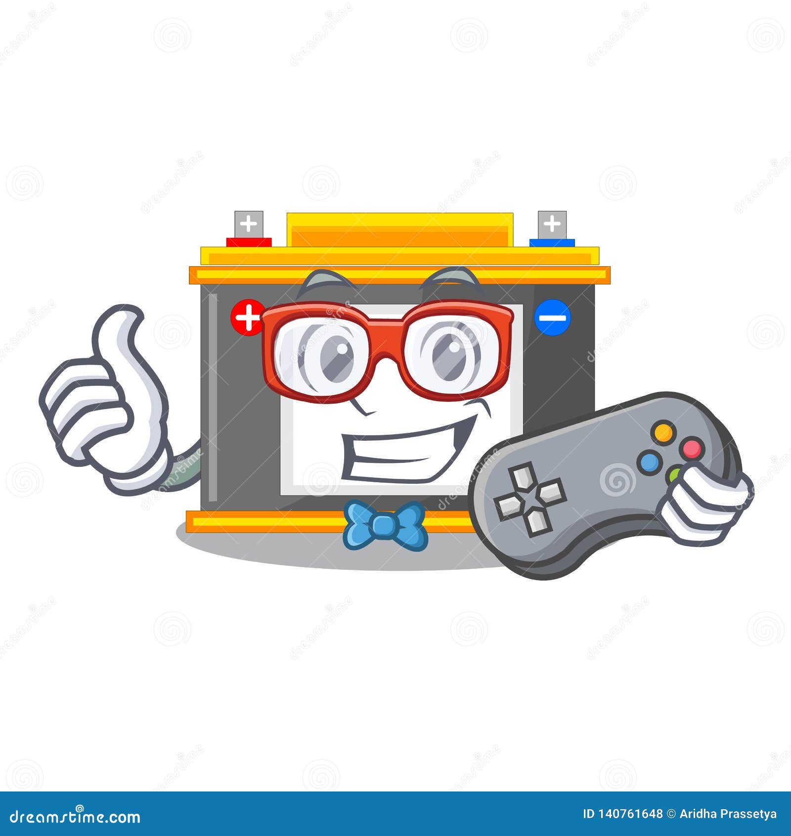 Gamer Accomulator Cartoon Sticks on the Wall Stock Vector ...
