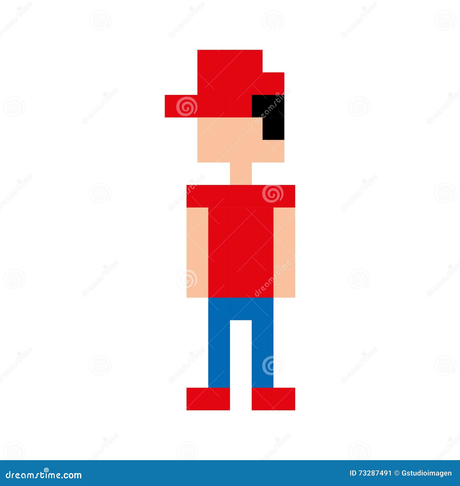 Gamer Avatar Pixel Isolated Icon Design Stock Illustration ...