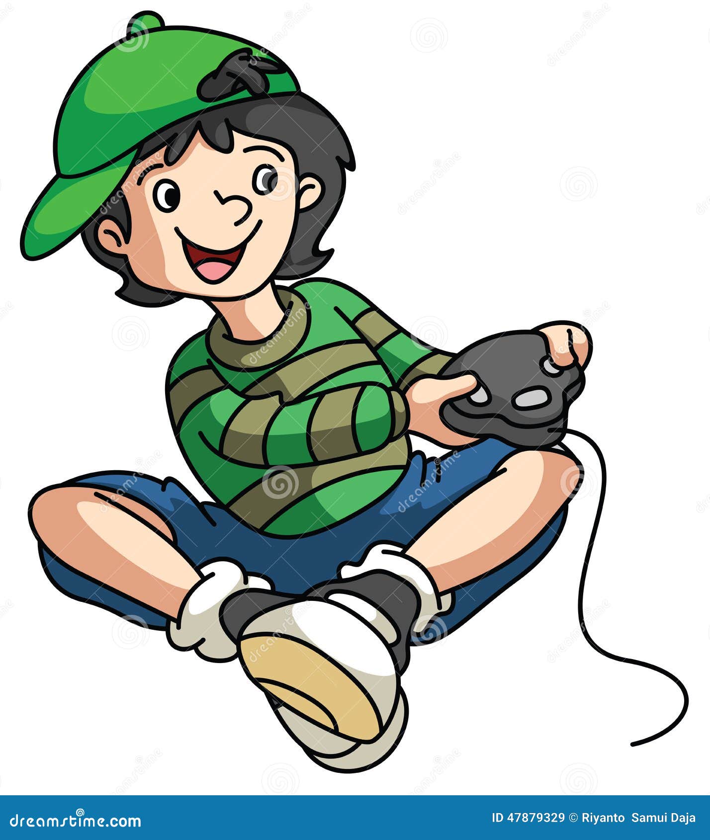Gamer Boy stock vector. Illustration of funny, computer - 47879329