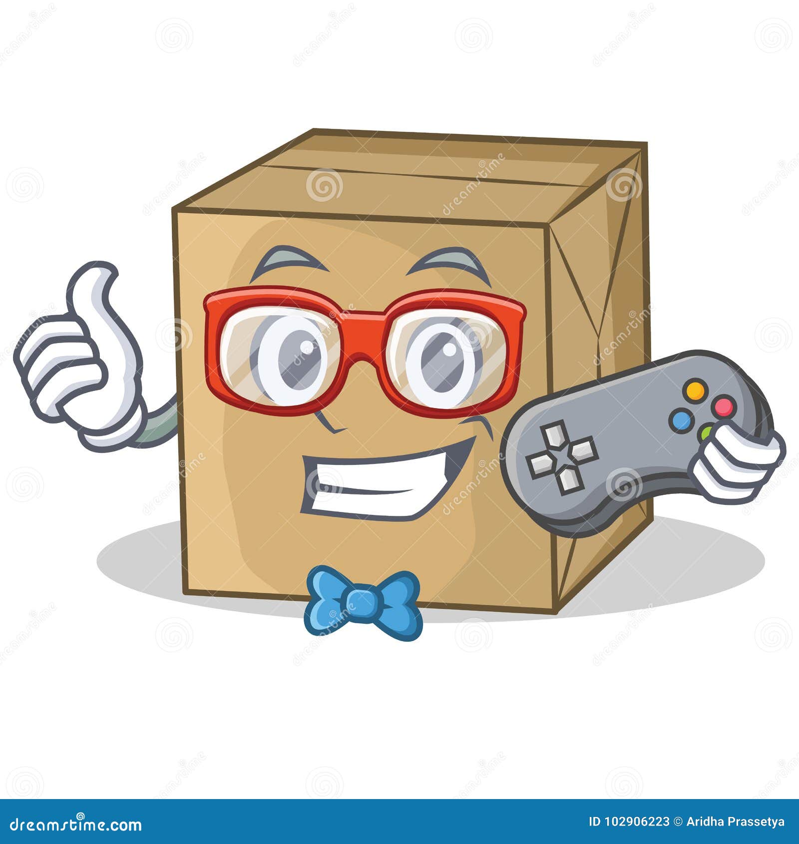 Gamer Cardboard Character Character Collection Stock Vector ...