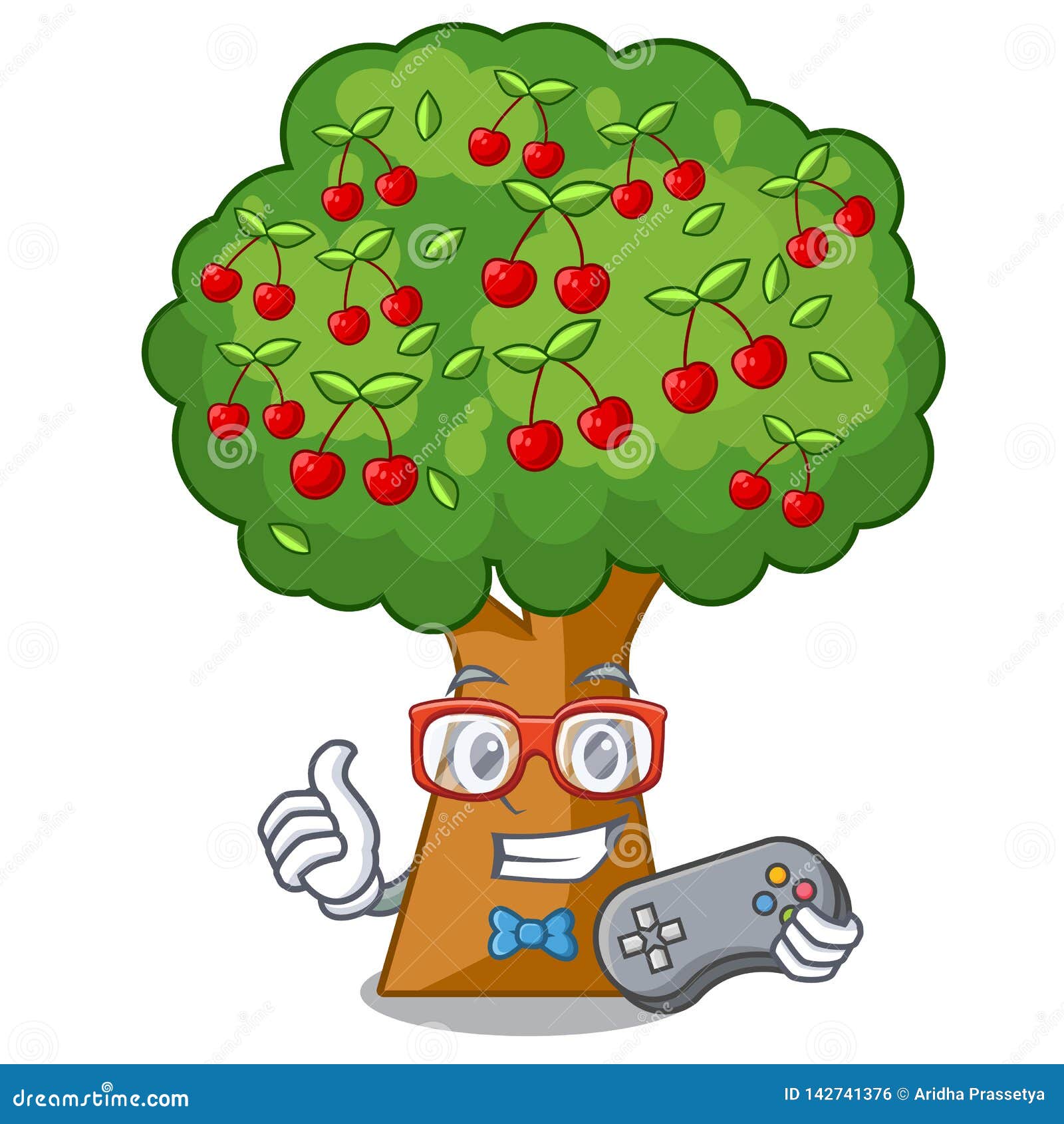 Gamer Cherry Tree Toys in Character Shape Stock Vector - Illustration ...