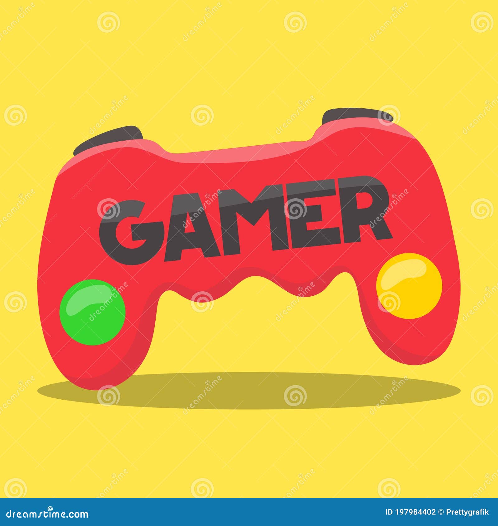 GAMER CONTROL RED 01 stock vector. Illustration of graphic - 197984402