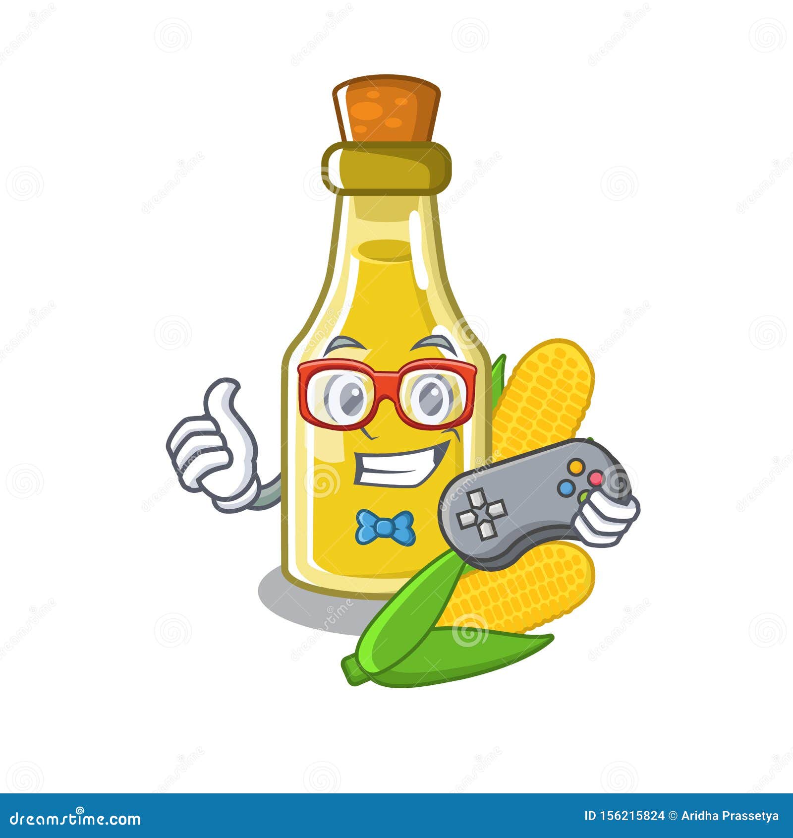 Gamer Corn Oil Isolated in the Mascot Stock Vector - Illustration of ...