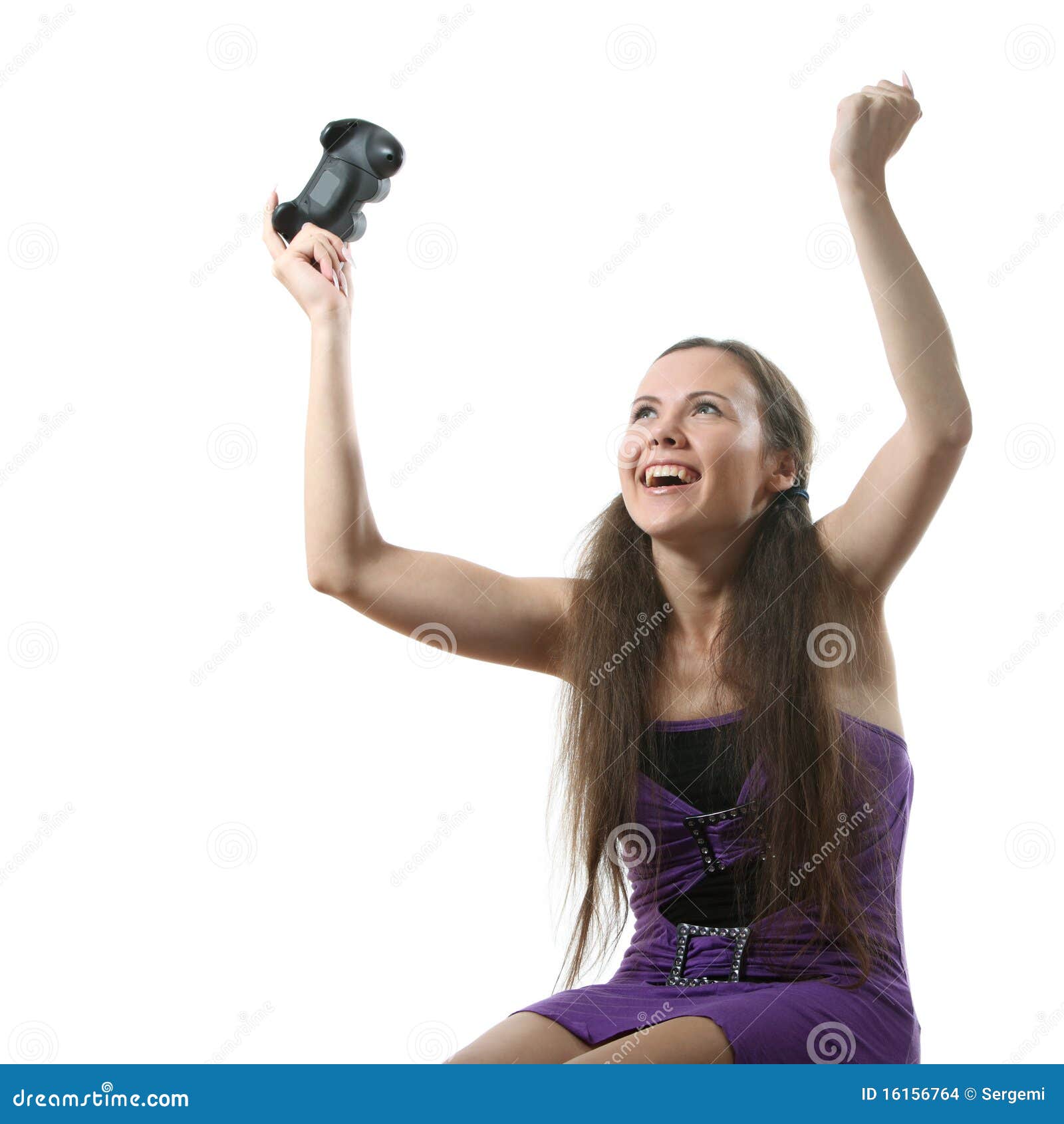 Gamer da menina foto de stock. Imagem de jogo, elegância - 16156764