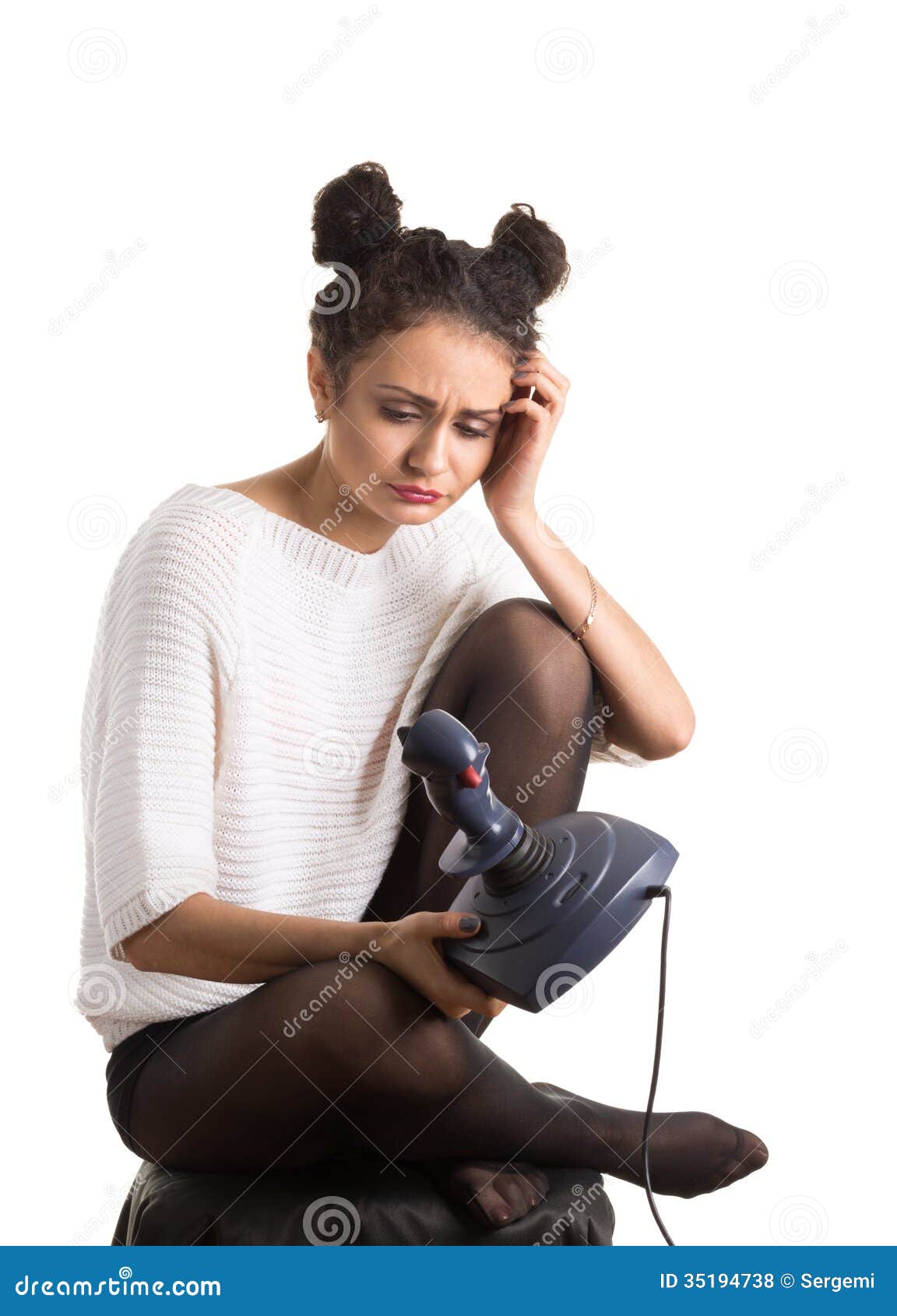 Gamer da menina foto de stock. Imagem de consideravelmente - 35194738