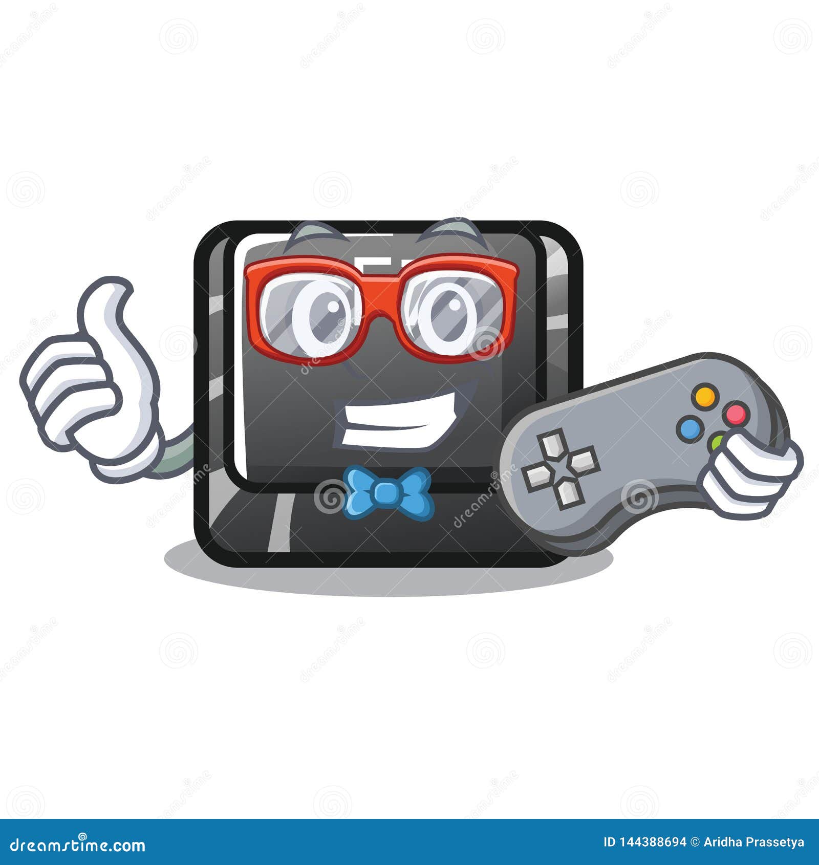 Gamer F7 Button Installed in Computer Cartoon Stock Vector ...