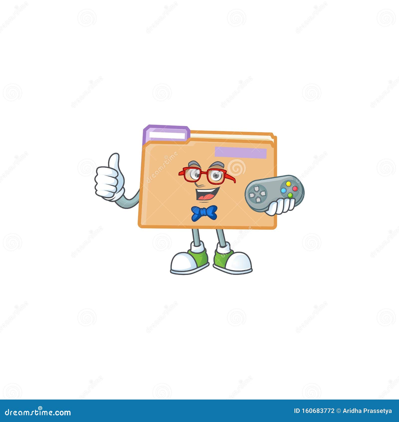 Gamer Folder for Storage with Character Shape Stock Vector ...