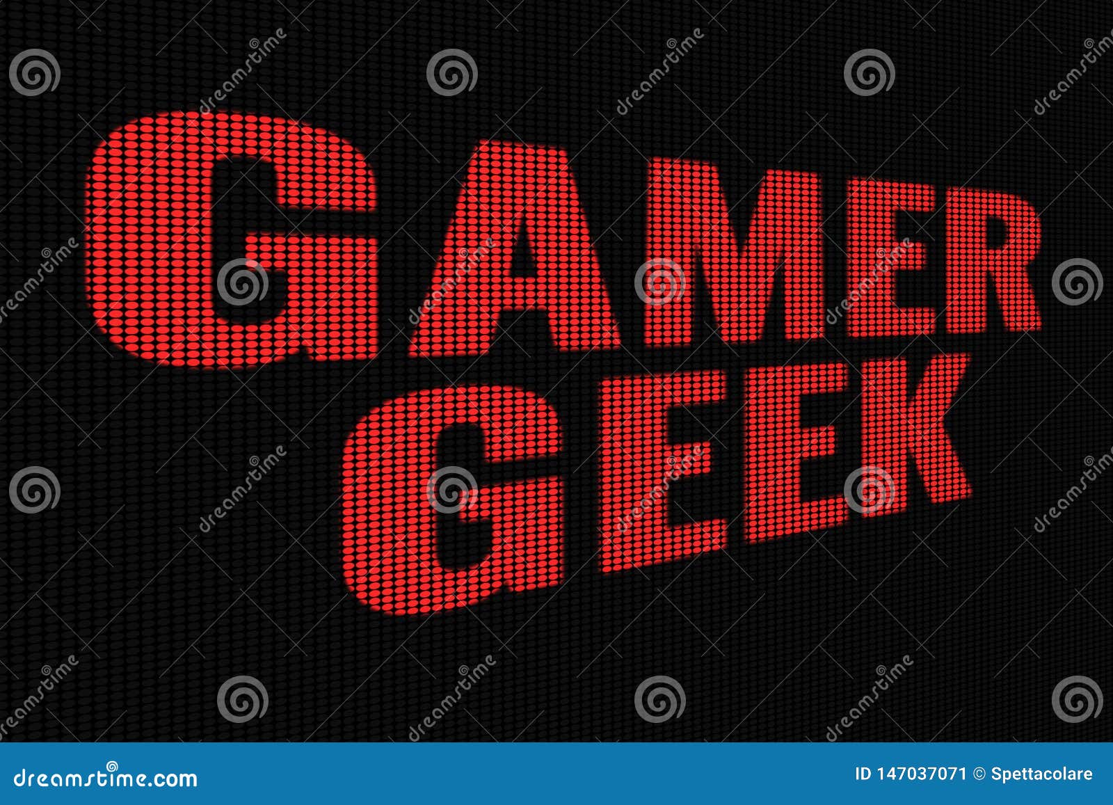 Gamer Geek Red Word on Dark Screen Stock Illustration - Illustration of ...
