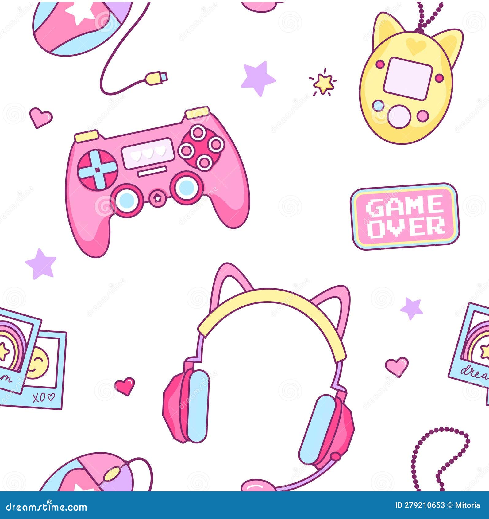 Cute Gamer Girl Drawing