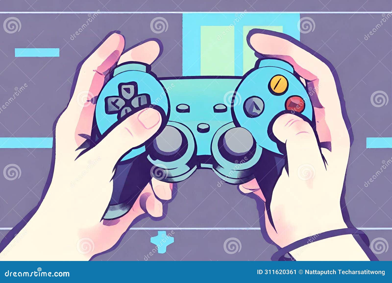 A Gamer Hand Holding Video Gaming Game Controller Stock Image - Image ...