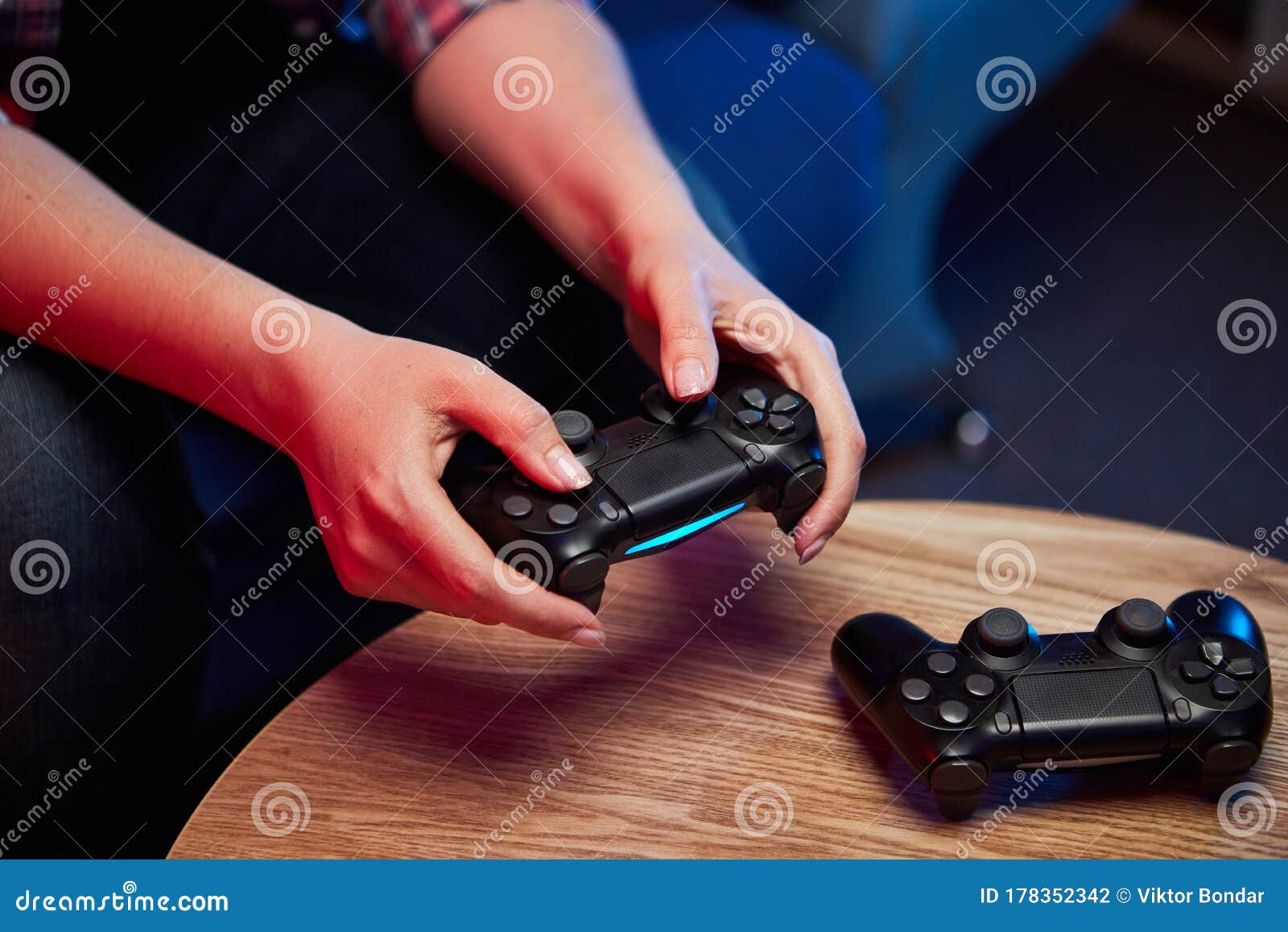 Gamer Holding Gamepad, Controller or Videogame Joystick Console in ...