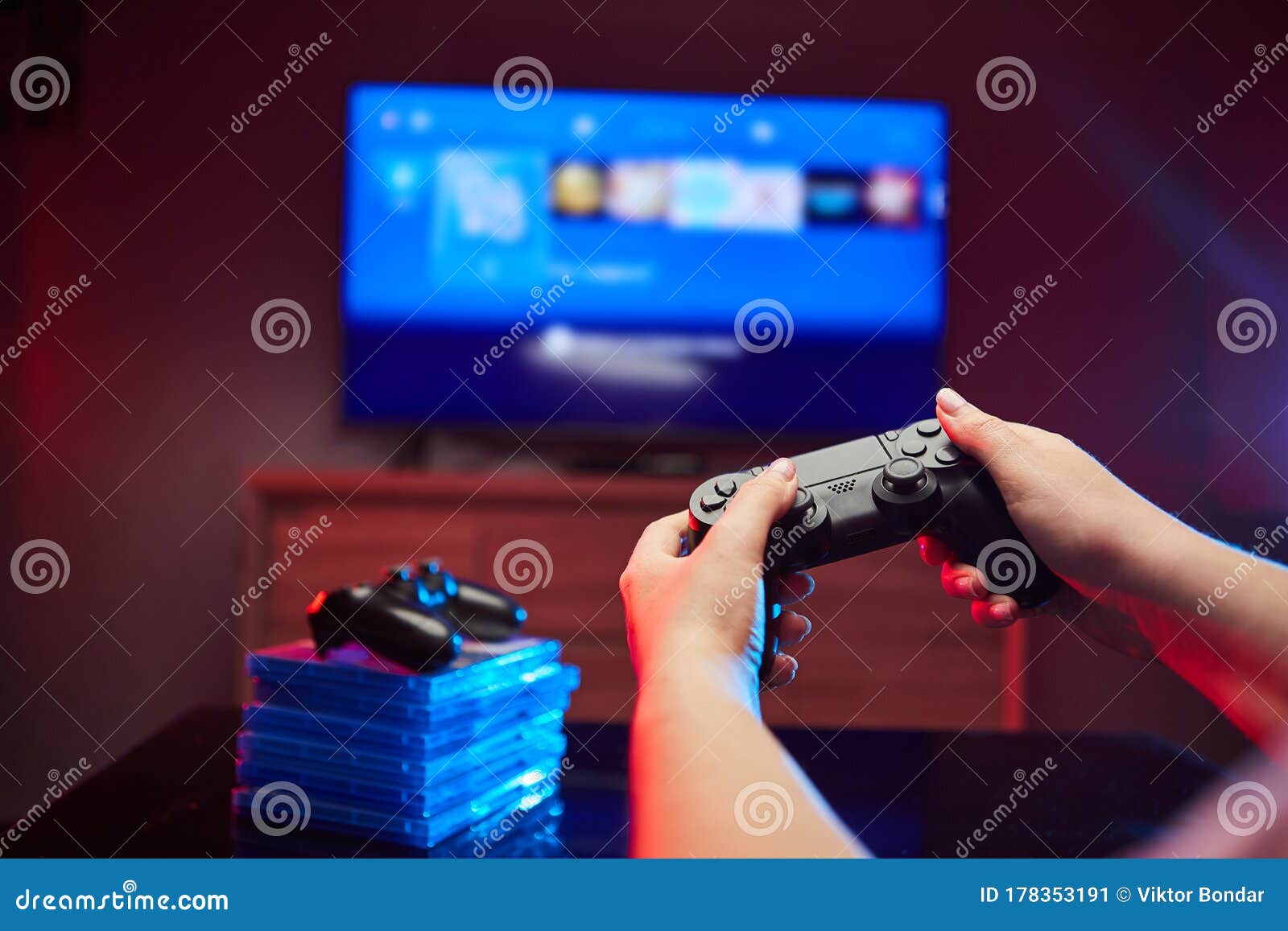 Gamer Holding Gamepad, Controller or Videogame Joystick Console in ...