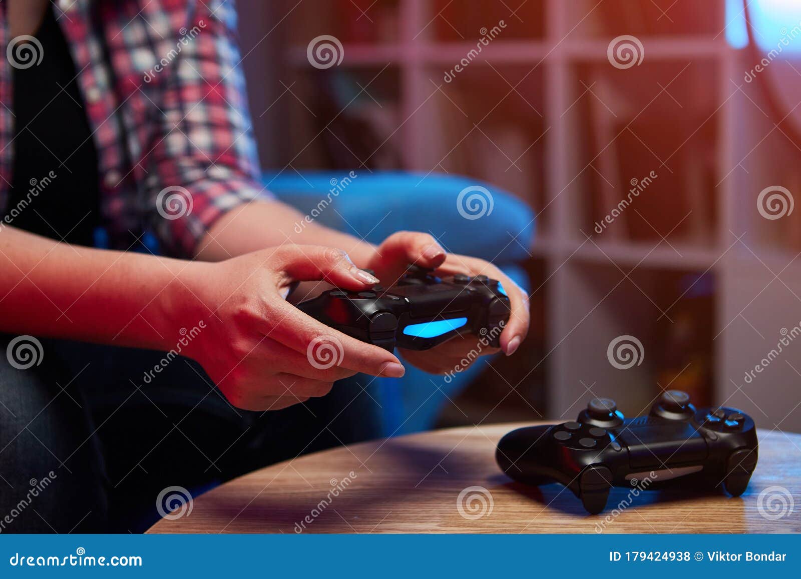 Gamer Holding Gamepad, Controller or Videogame Joystick Console in ...